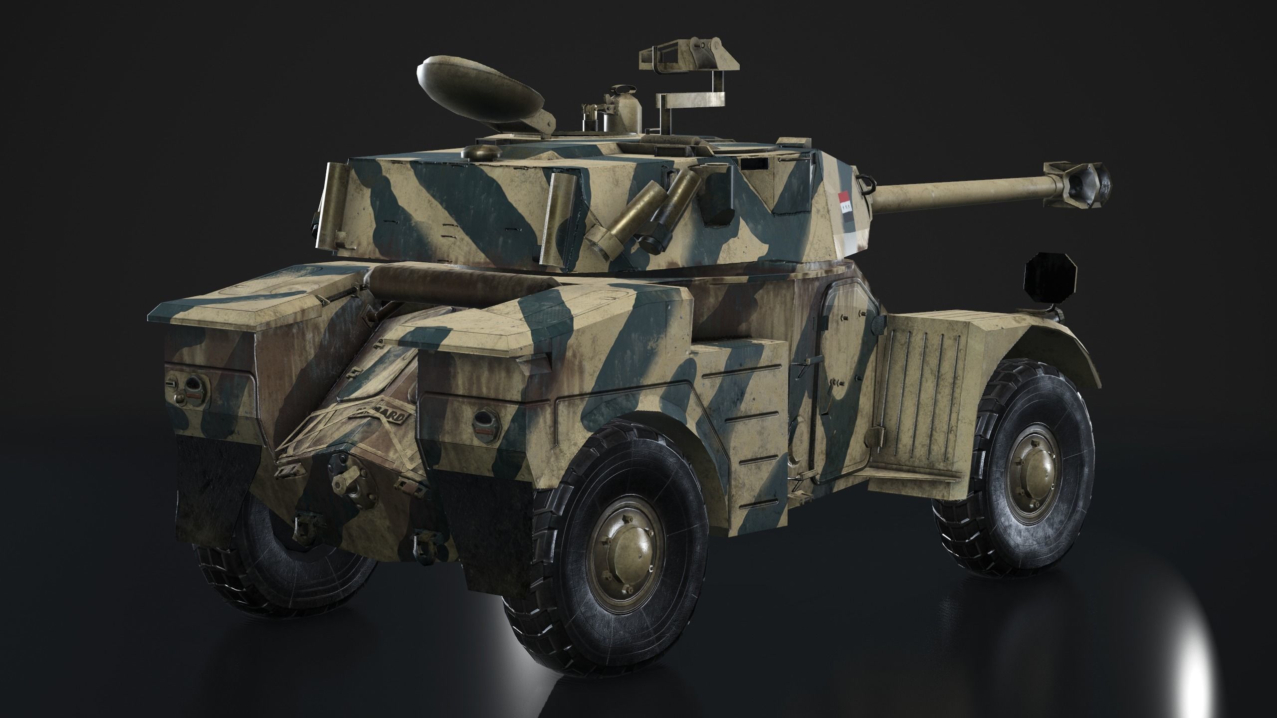 3D model AML 90 Army of Iraq Israel and Argentina VR / AR / low-poly ...