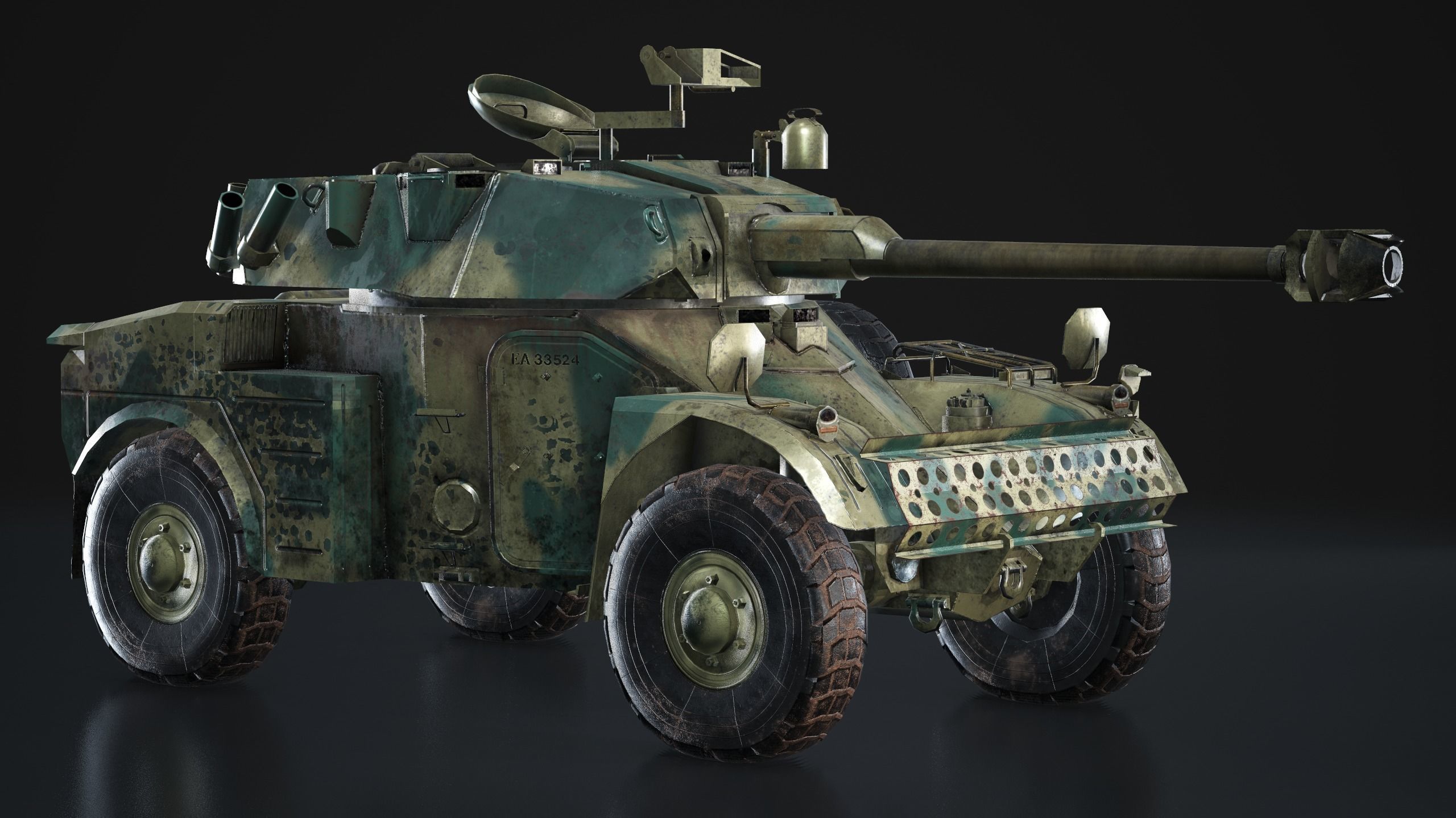 3D model AML 90 Army of Iraq Israel and Argentina VR / AR / low-poly ...