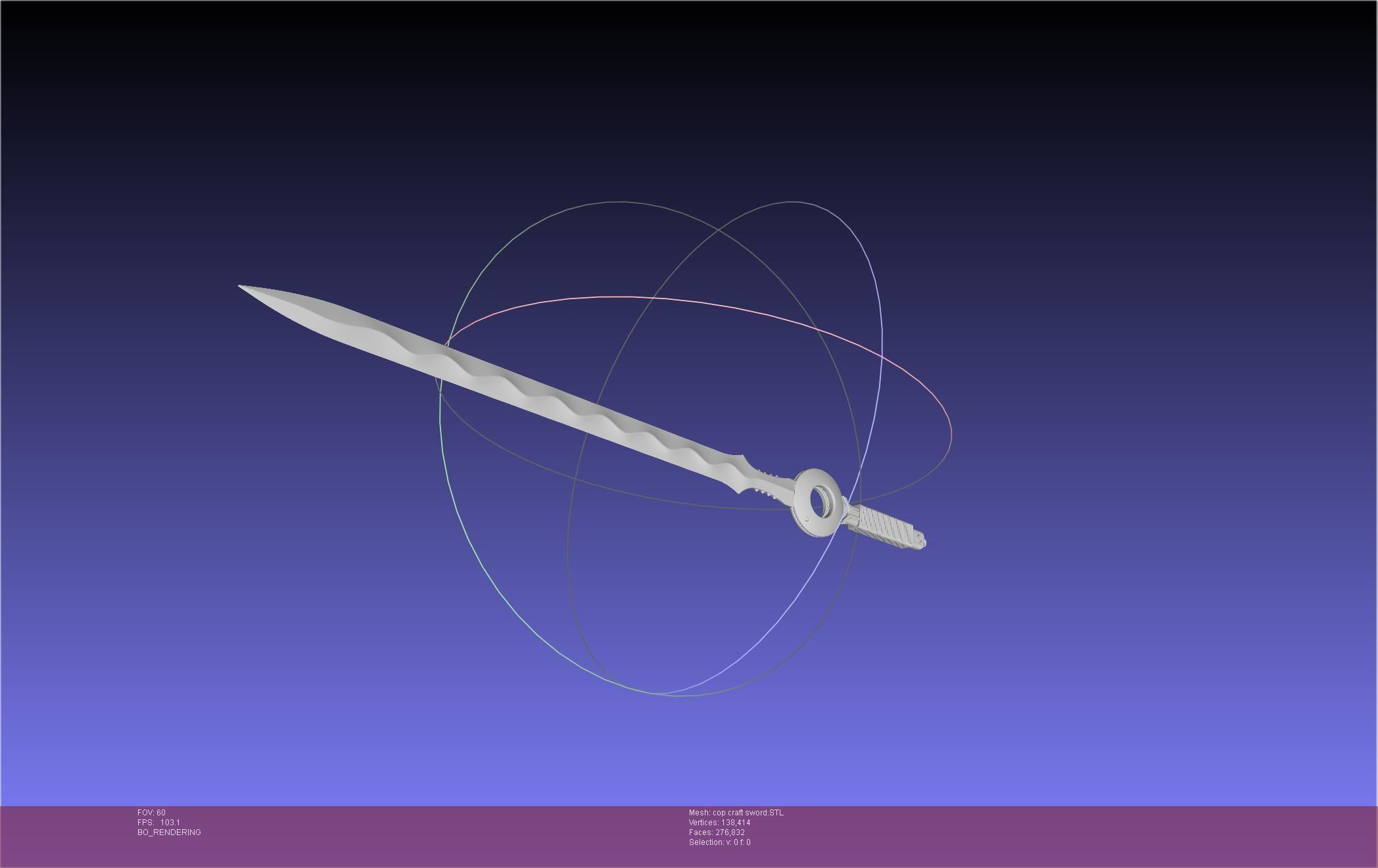 Cop Craft Sword Printable Assembly 3D model 3D printable | CGTrader