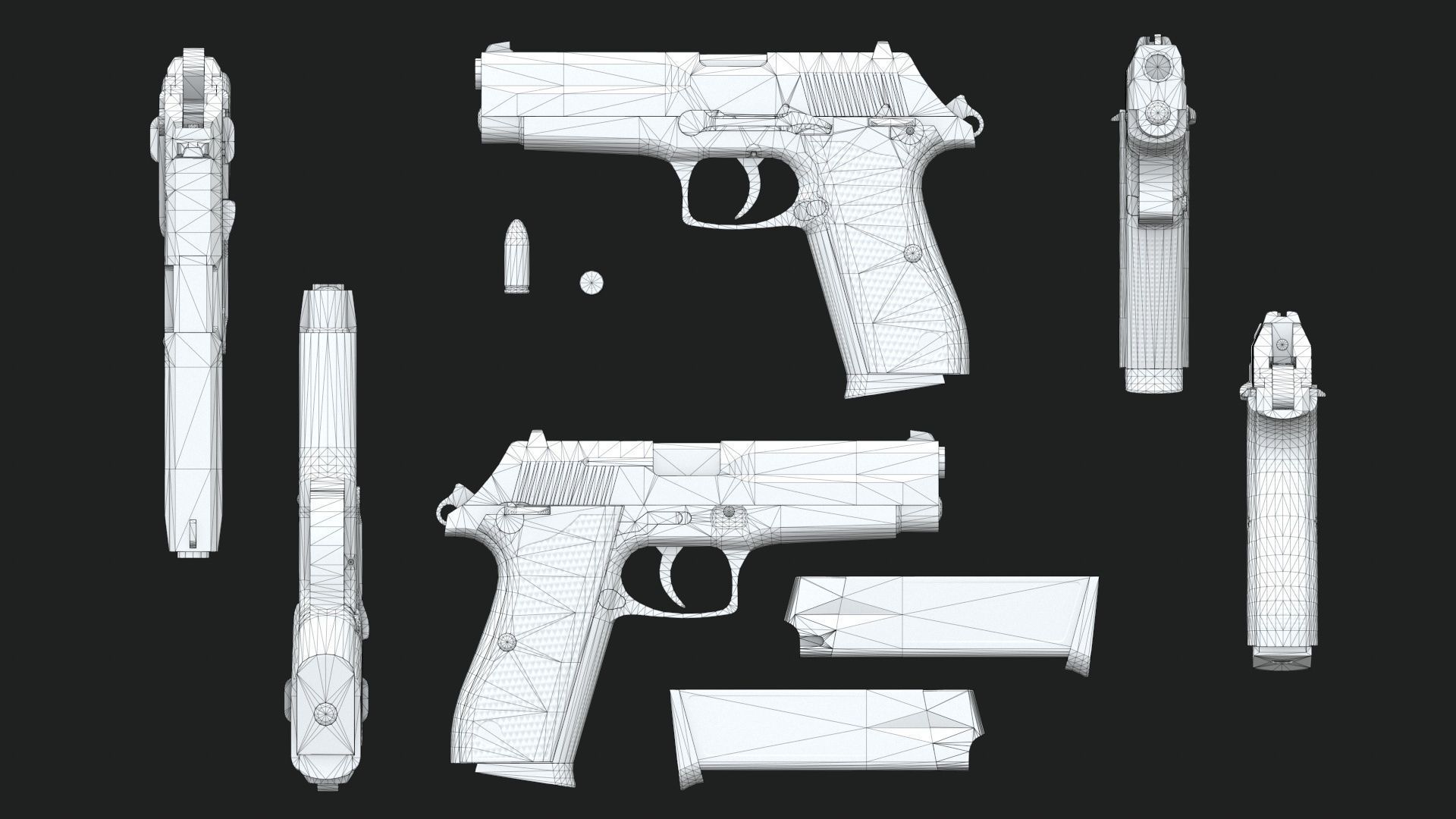 G2 Combat Pistol free VR / AR / low-poly 3D model rigged | CGTrader