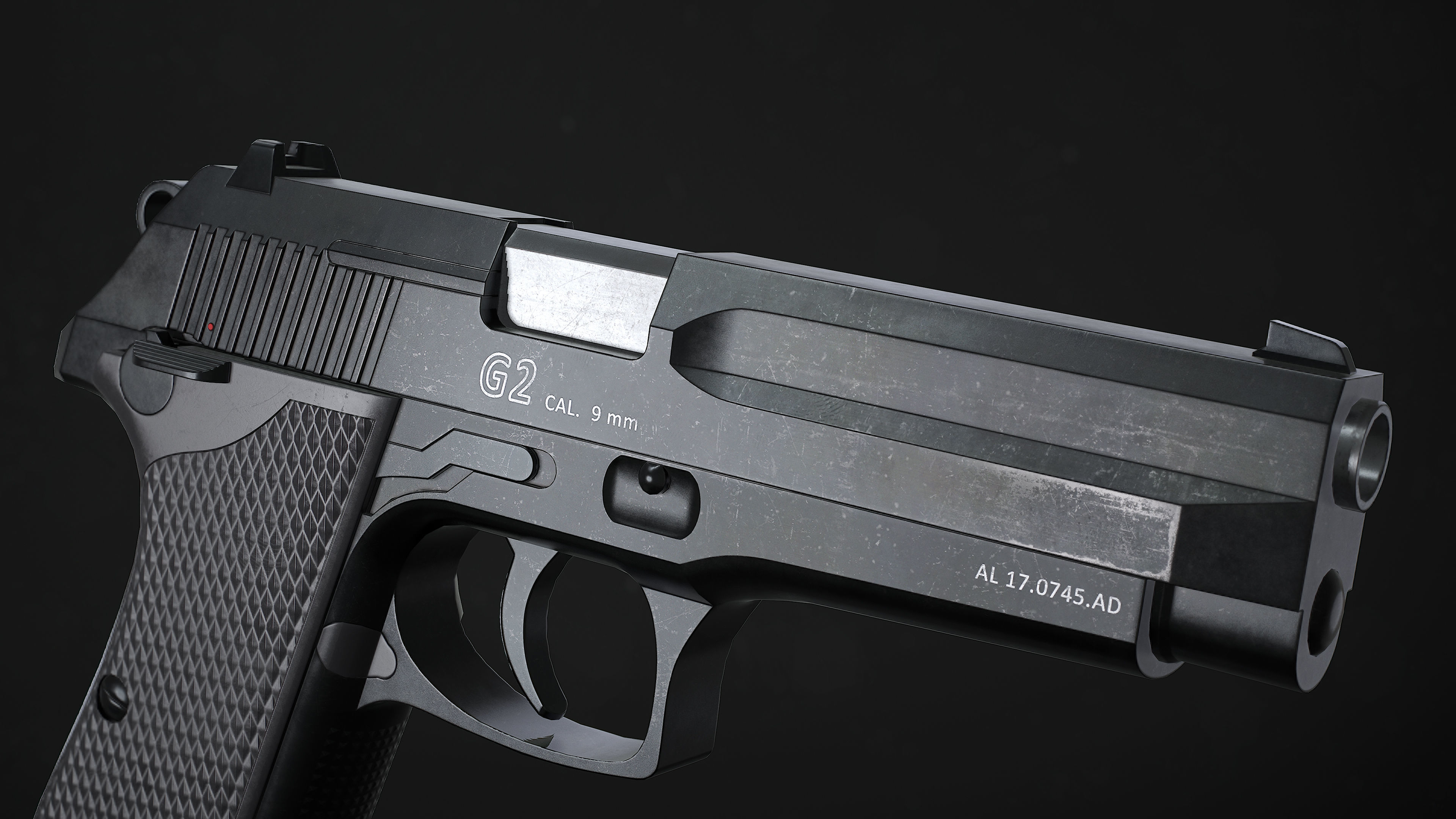 G2 Combat Pistol free VR / AR / low-poly 3D model rigged | CGTrader