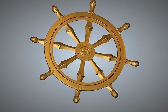 wheel of dharma 3D model 3D printable | CGTrader