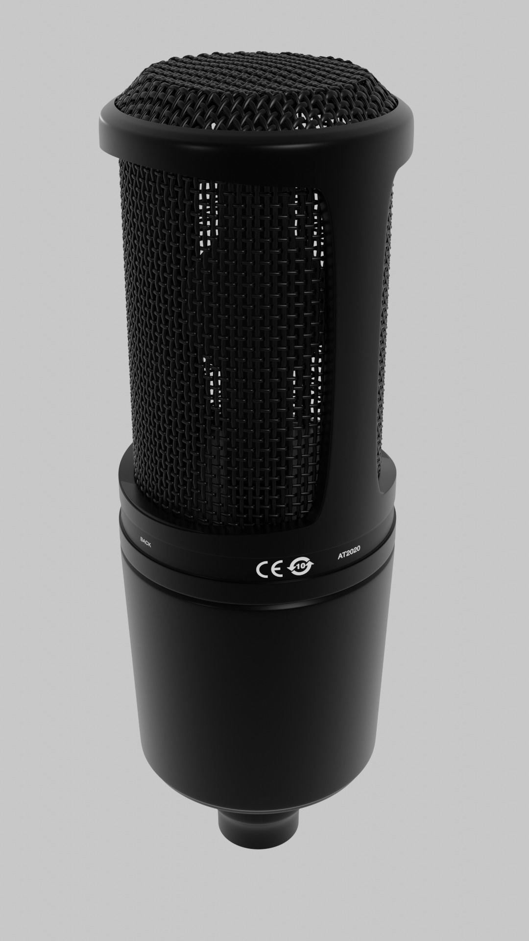 Audio-Technica AT-2020 Microphone with Decals 3D model | CGTrader