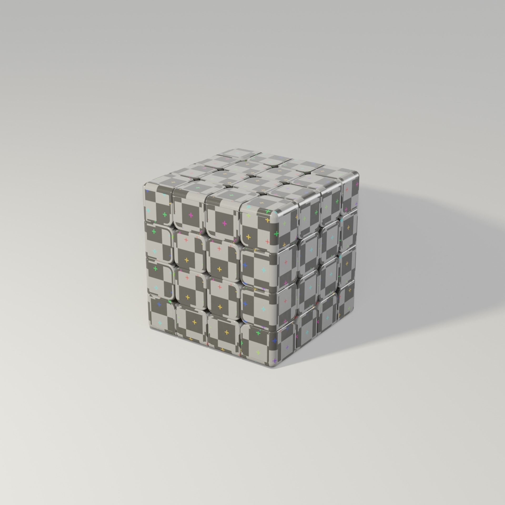 Rubiks Cube 4x4 free 3D model | CGTrader