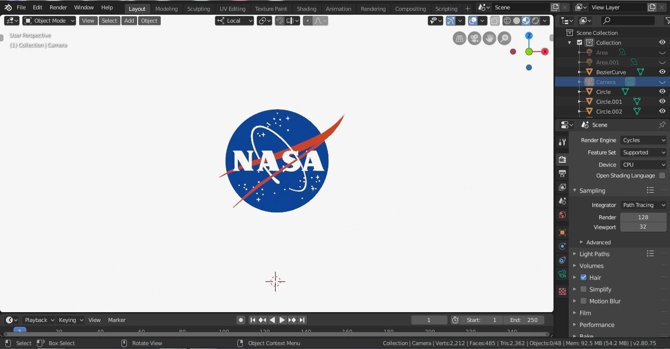 NASA Logo 3D free VR / AR / low-poly 3D model | CGTrader