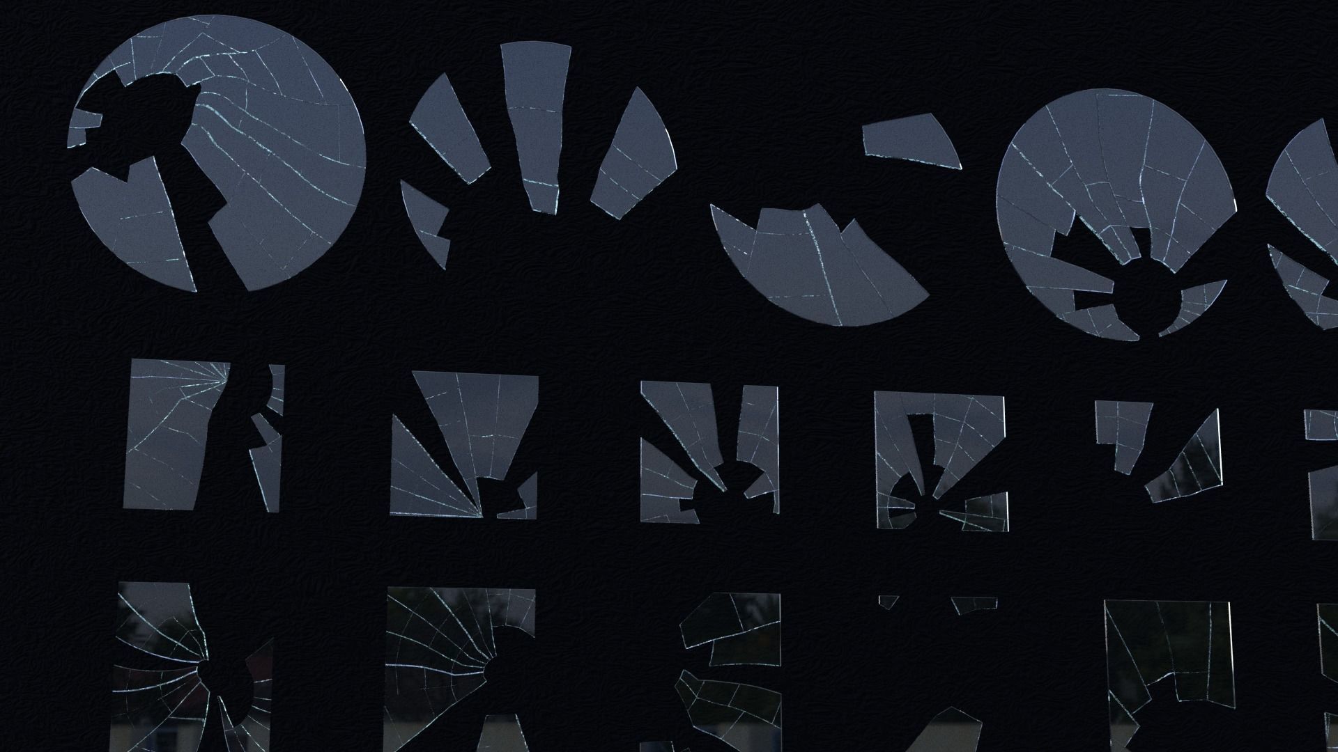 Broken Glass Asset Pack 3D model | CGTrader