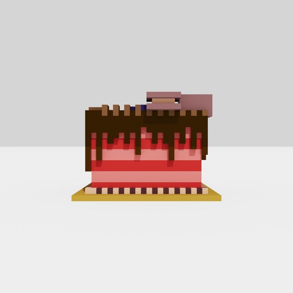 3D model Voxel Cake VR / AR / low-poly | CGTrader