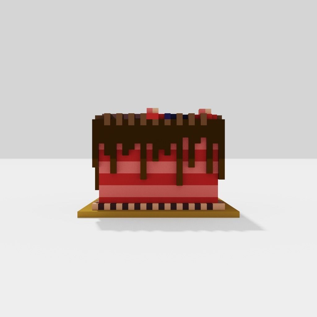 3D model Voxel Cake VR / AR / low-poly | CGTrader
