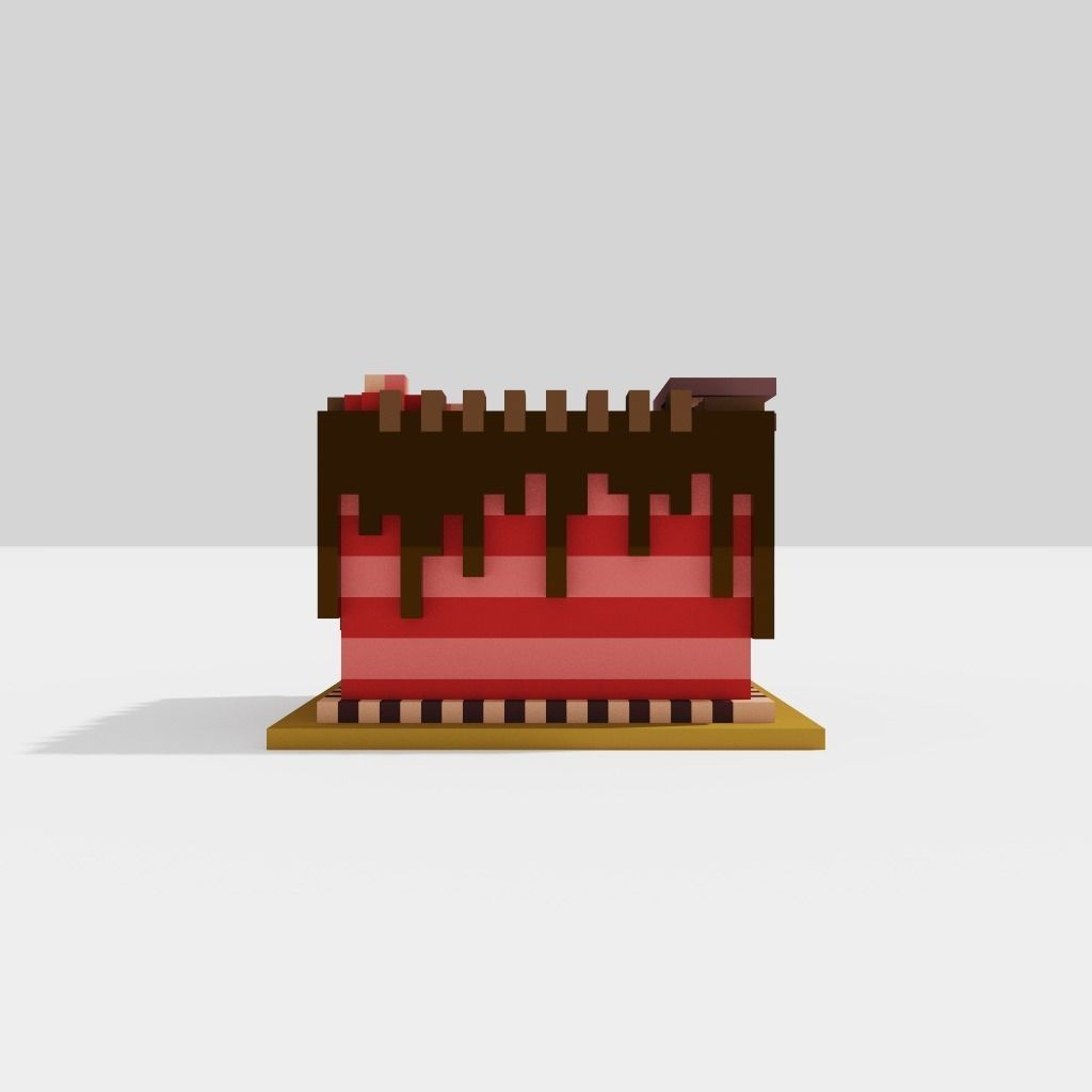 3D model Voxel Cake VR / AR / low-poly | CGTrader