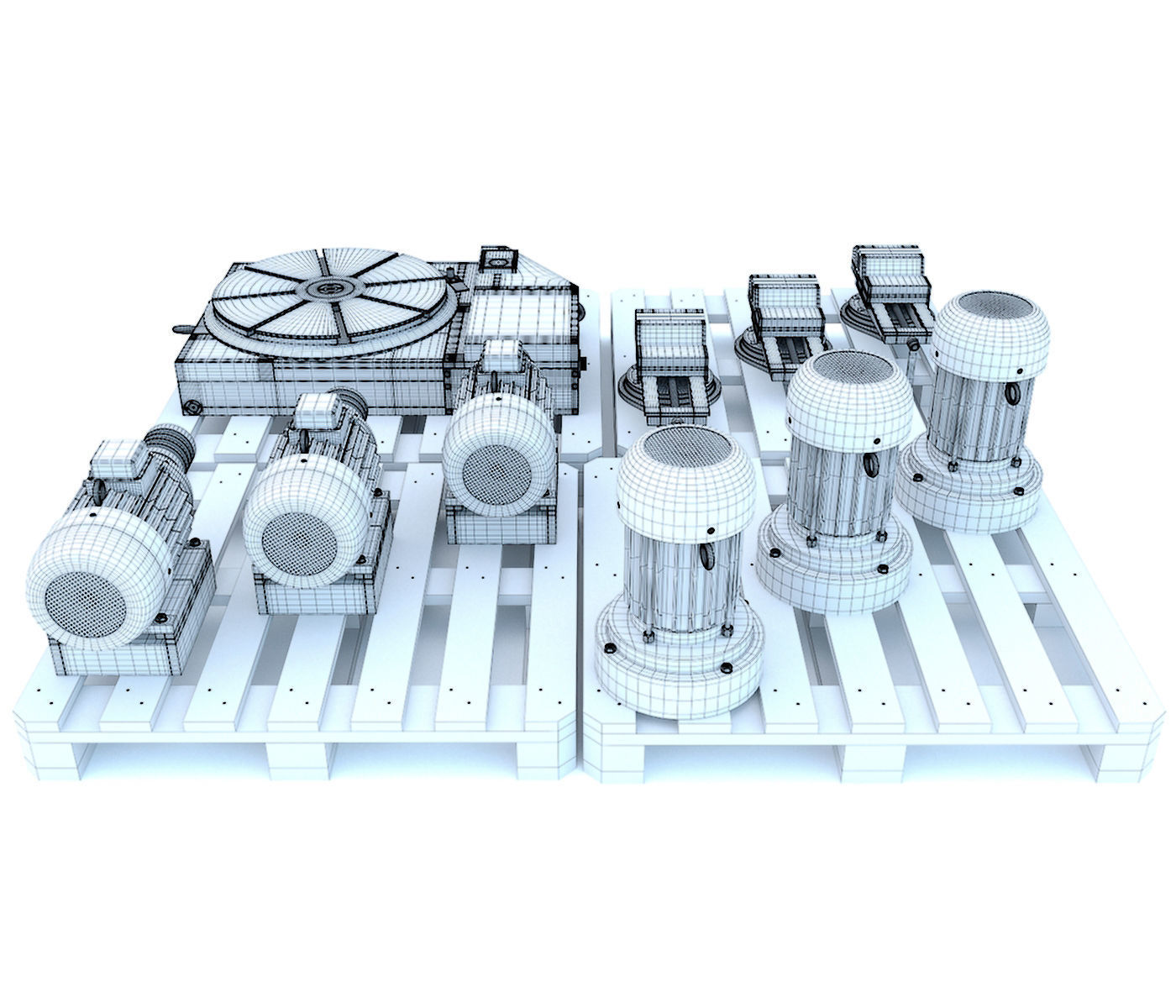 Spare parts of industrial machine tools - Collection 2 3D model | CGTrader