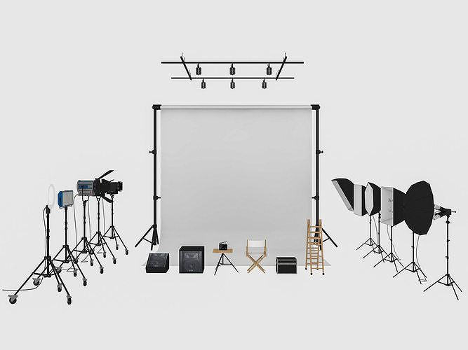 Studio Photography Lights 2 3D model | CGTrader