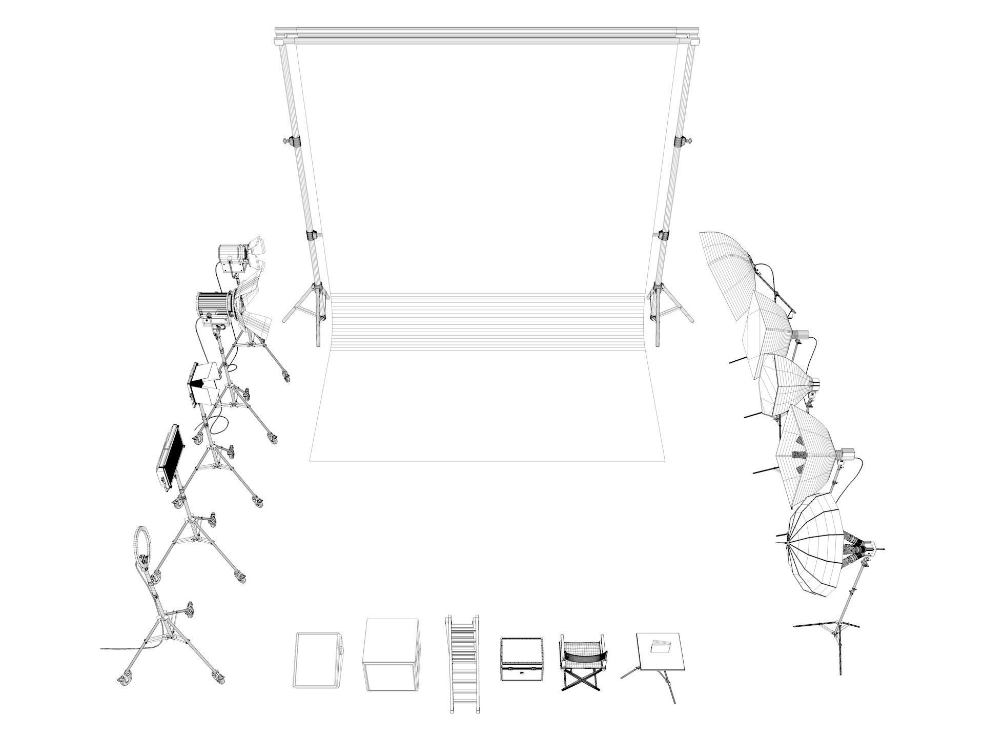 Studio Photography Lights 2 3D model | CGTrader