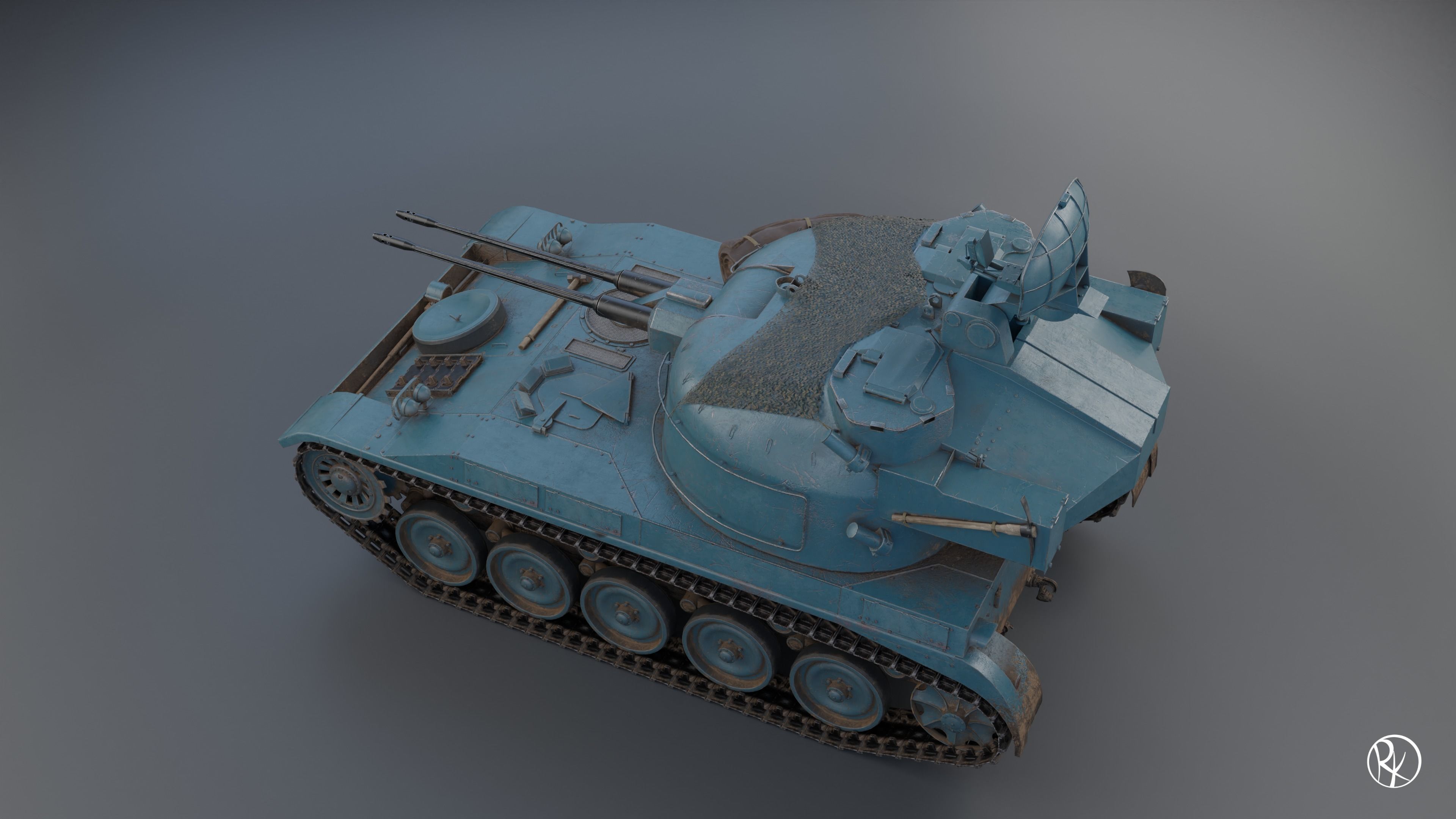 AMX-13 DCA PBR Model 3D model | CGTrader