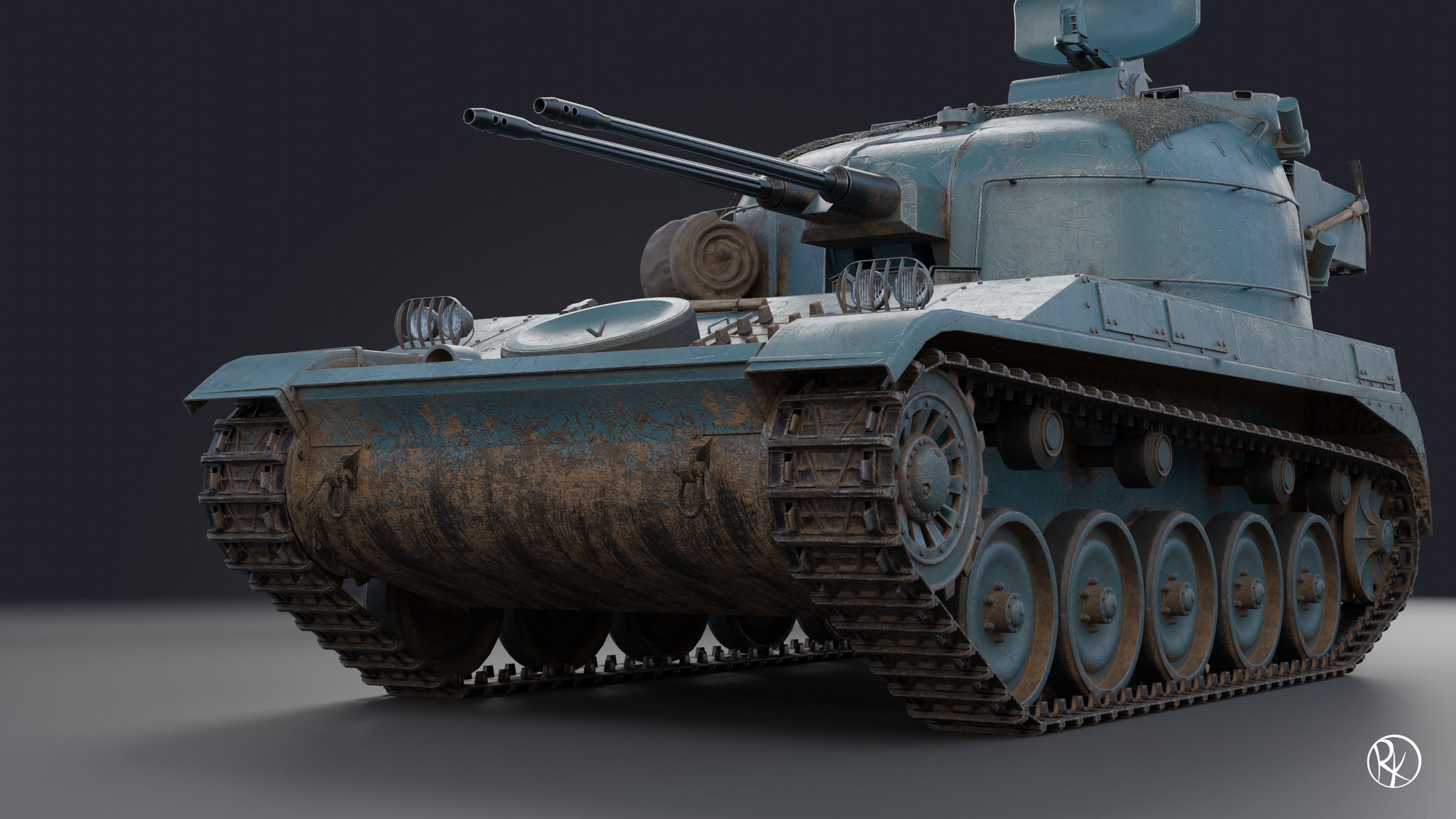 AMX-13 DCA PBR Model 3D model | CGTrader