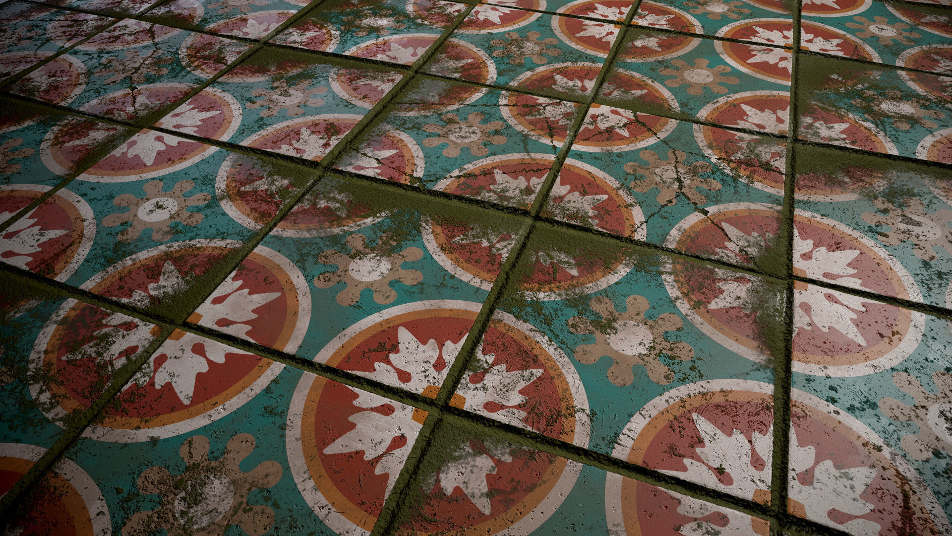 Old tile floor free Texture | CGTrader