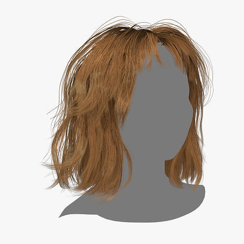 Female Hair - 004 3D model rigged | CGTrader
