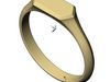 Thin Hexagonal slot signet ring US sizes 5to9 3D model 3D printable ...