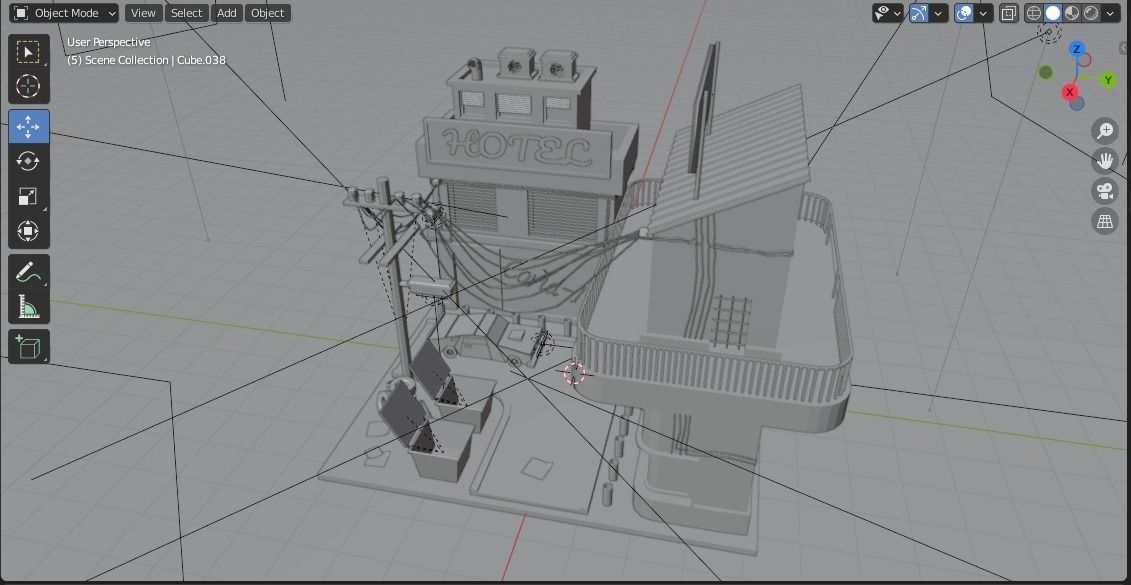 Low poly scene cyberpunk free VR / AR / low-poly 3D model | CGTrader