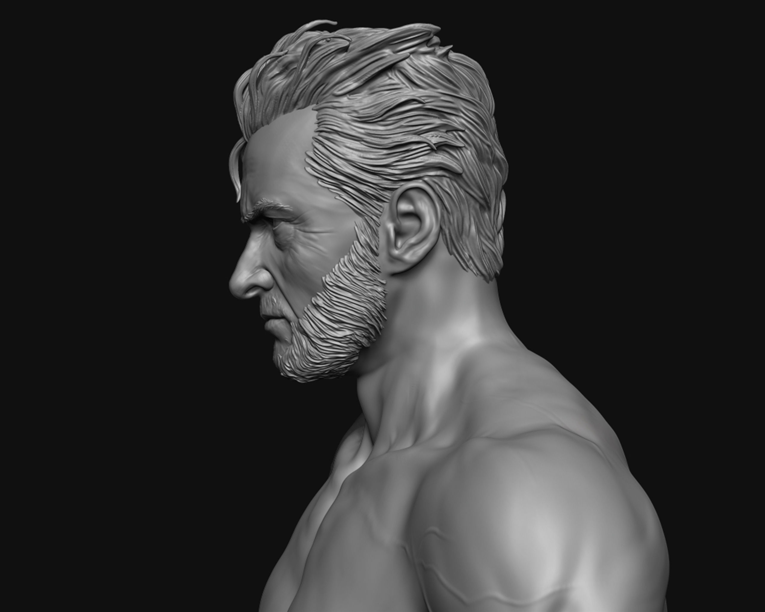 Hugh Jackman as Wolverine 3D model 3D printable | CGTrader
