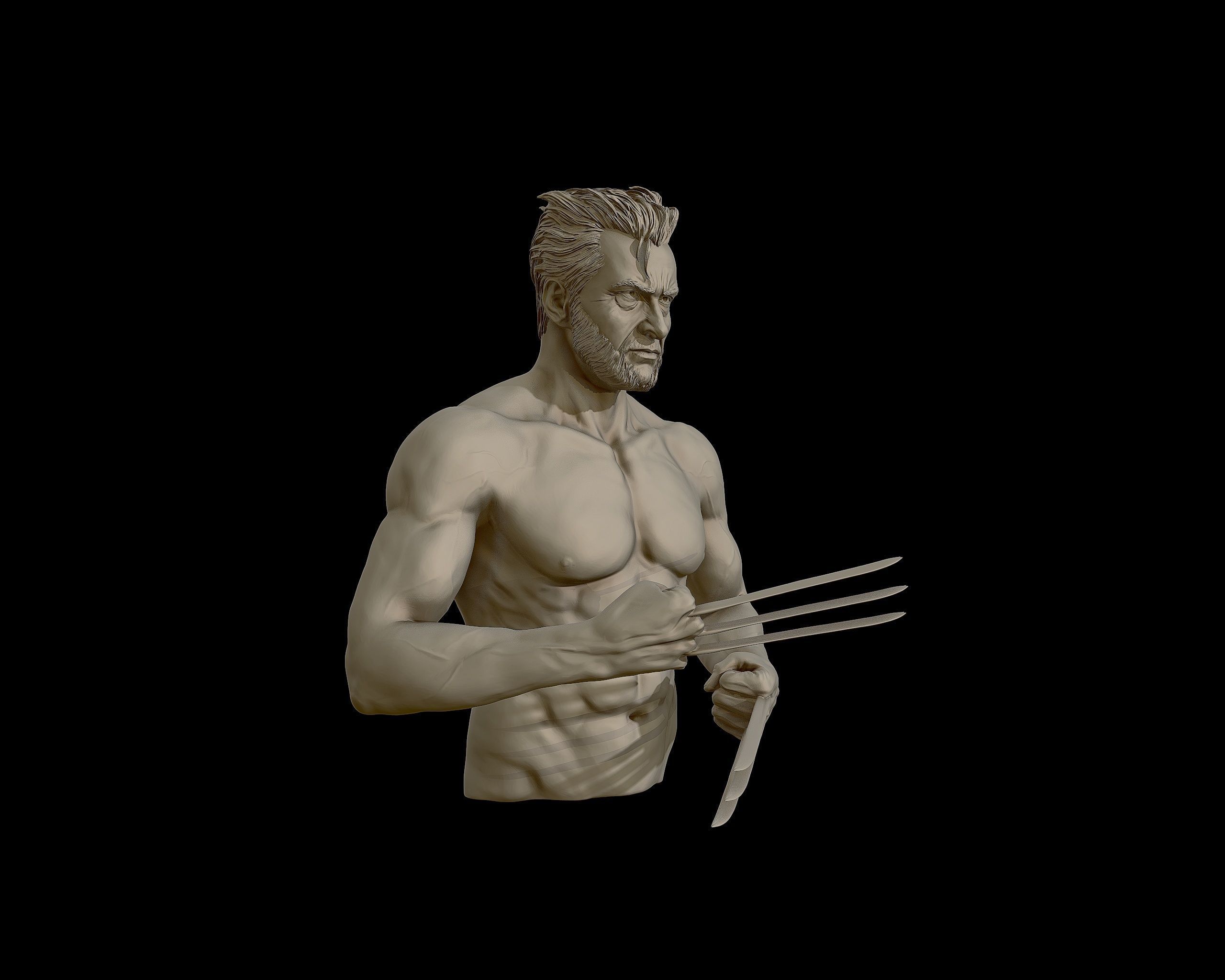 Hugh Jackman as Wolverine 3D model 3D printable | CGTrader