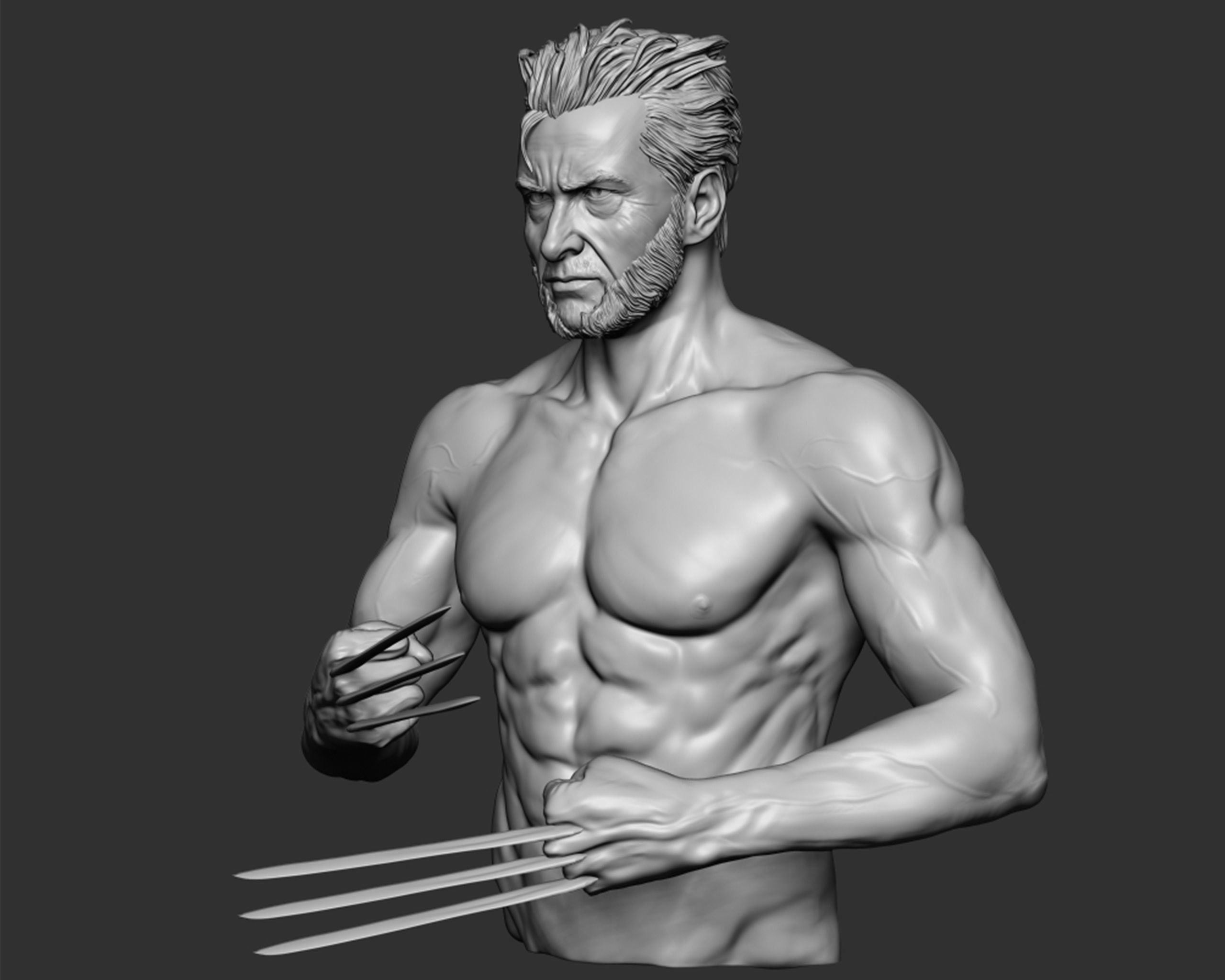 Hugh Jackman as Wolverine 3D model 3D printable | CGTrader