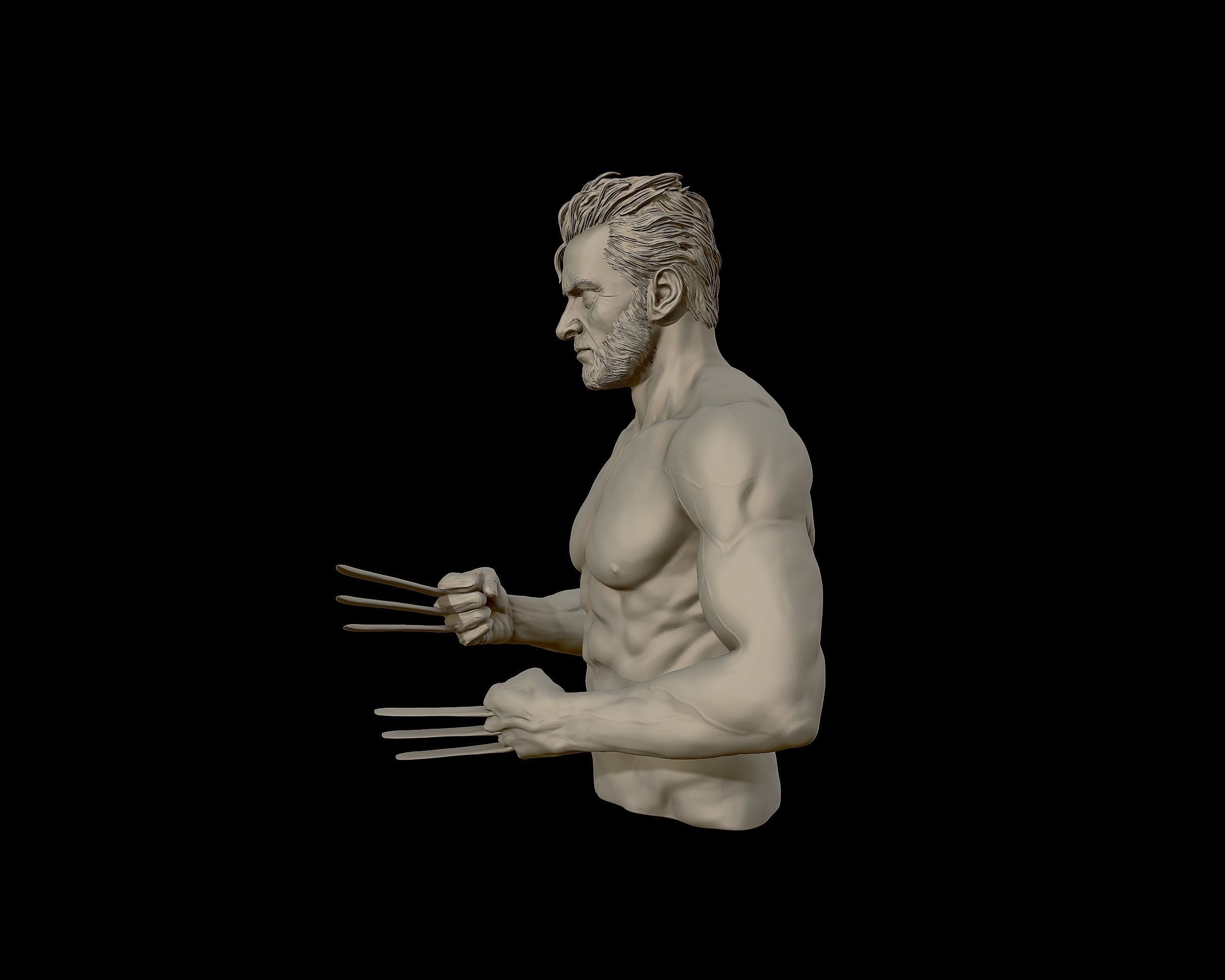 Hugh Jackman as Wolverine 3D model 3D printable | CGTrader