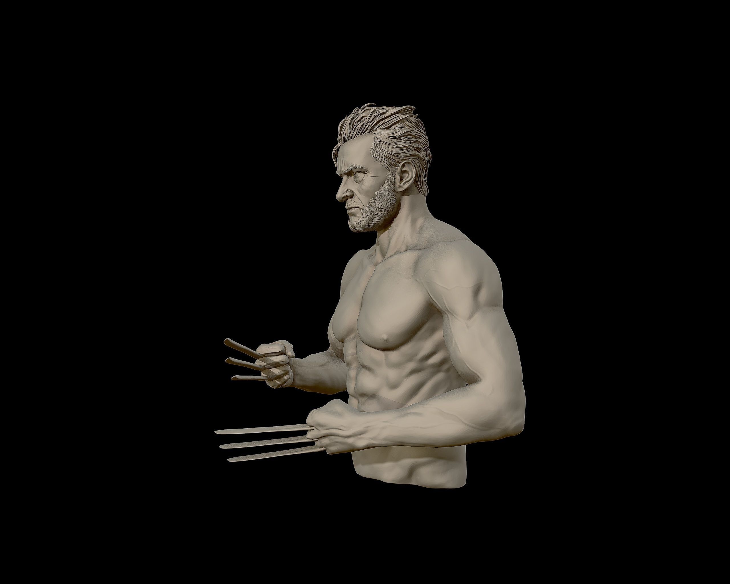 Hugh Jackman as Wolverine 3D model 3D printable | CGTrader