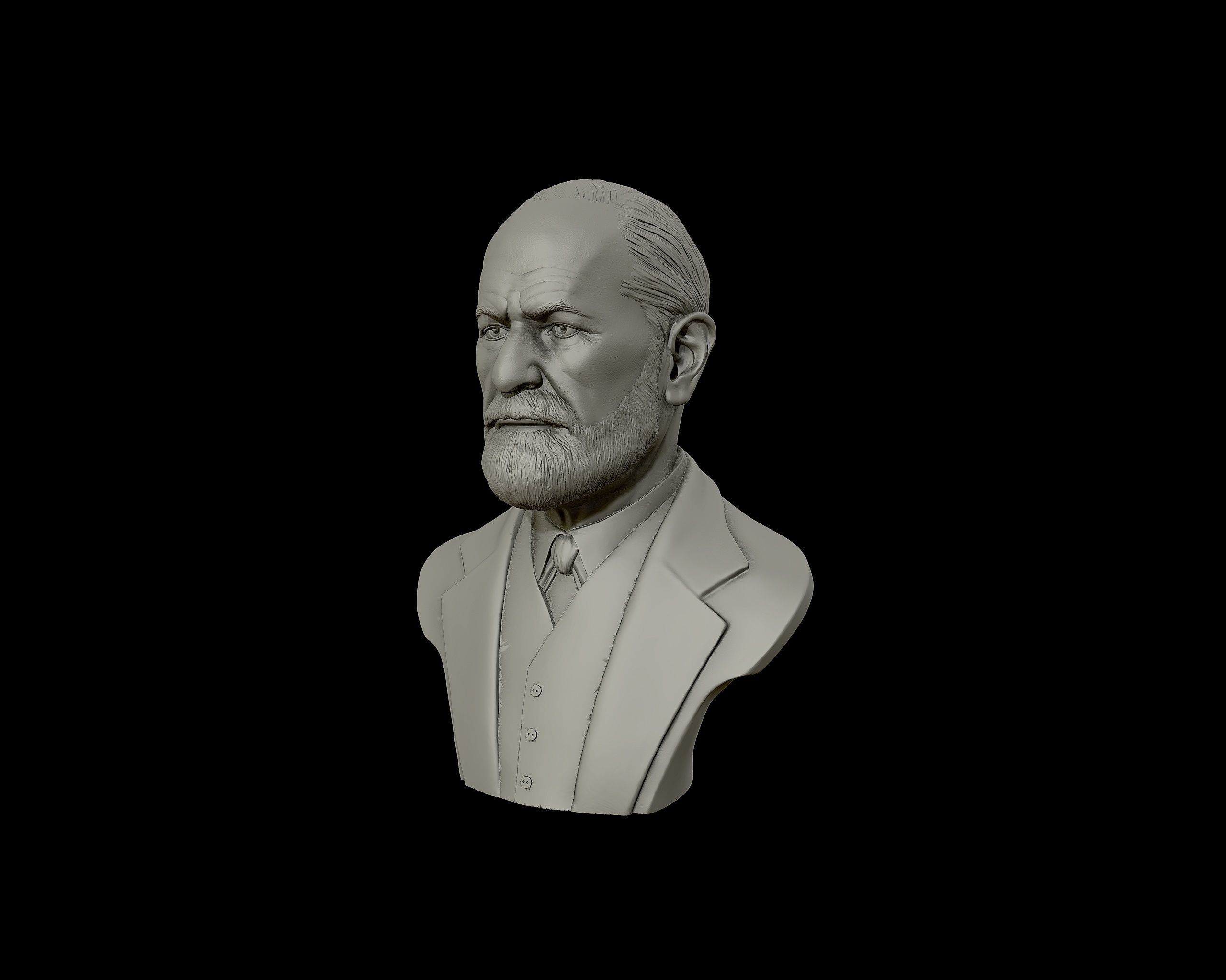 Sigmund Freud Bust Sculpture 3D model 3D printable | CGTrader