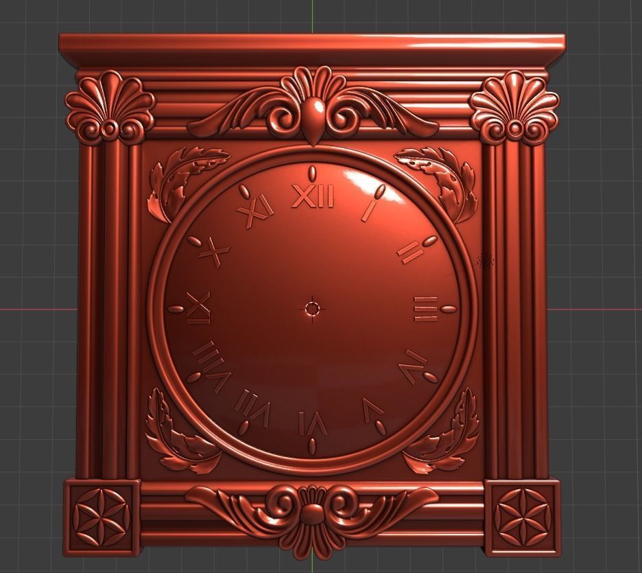 Square Clock - 3D STL file for CNC 3D model 3D printable | CGTrader