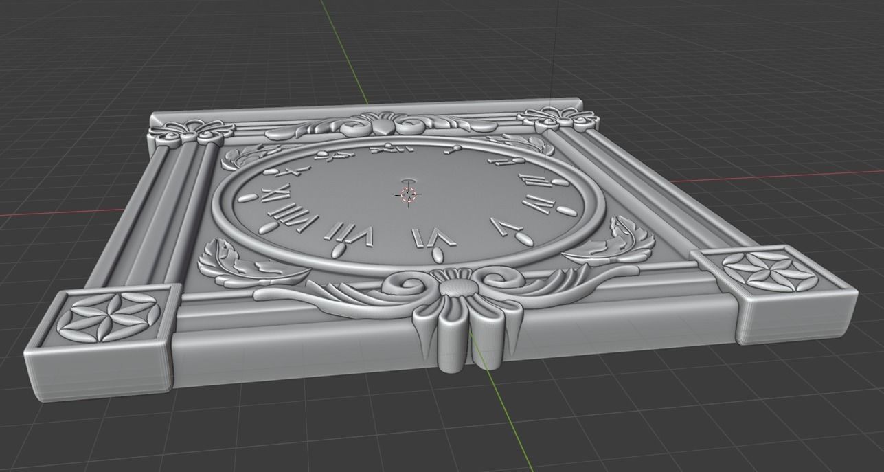 Square Clock - 3D STL file for CNC 3D model 3D printable | CGTrader