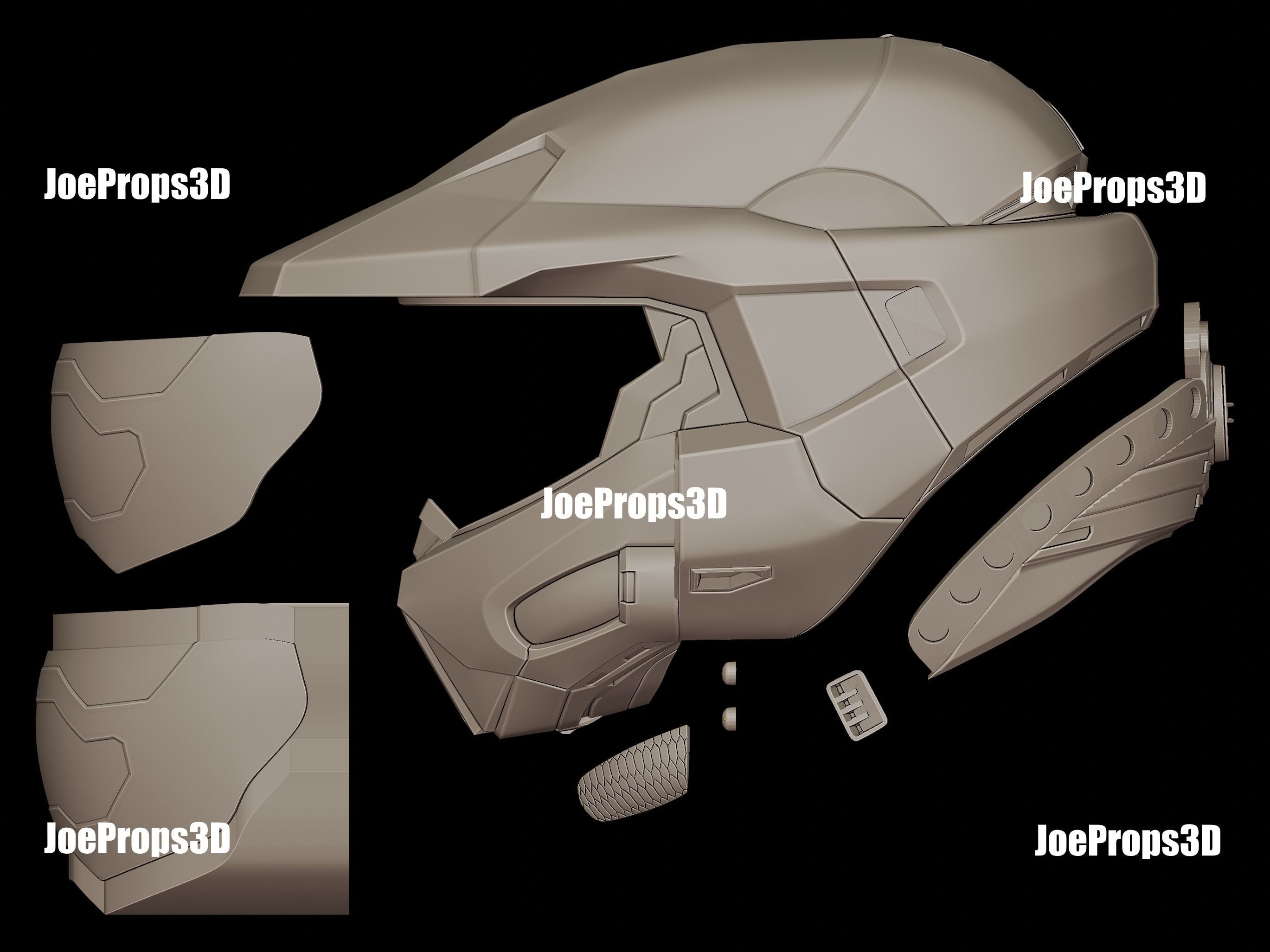 EXTREMELY ACCURATE Halo Infinite Master Chief Helmet 3D model 3D ...