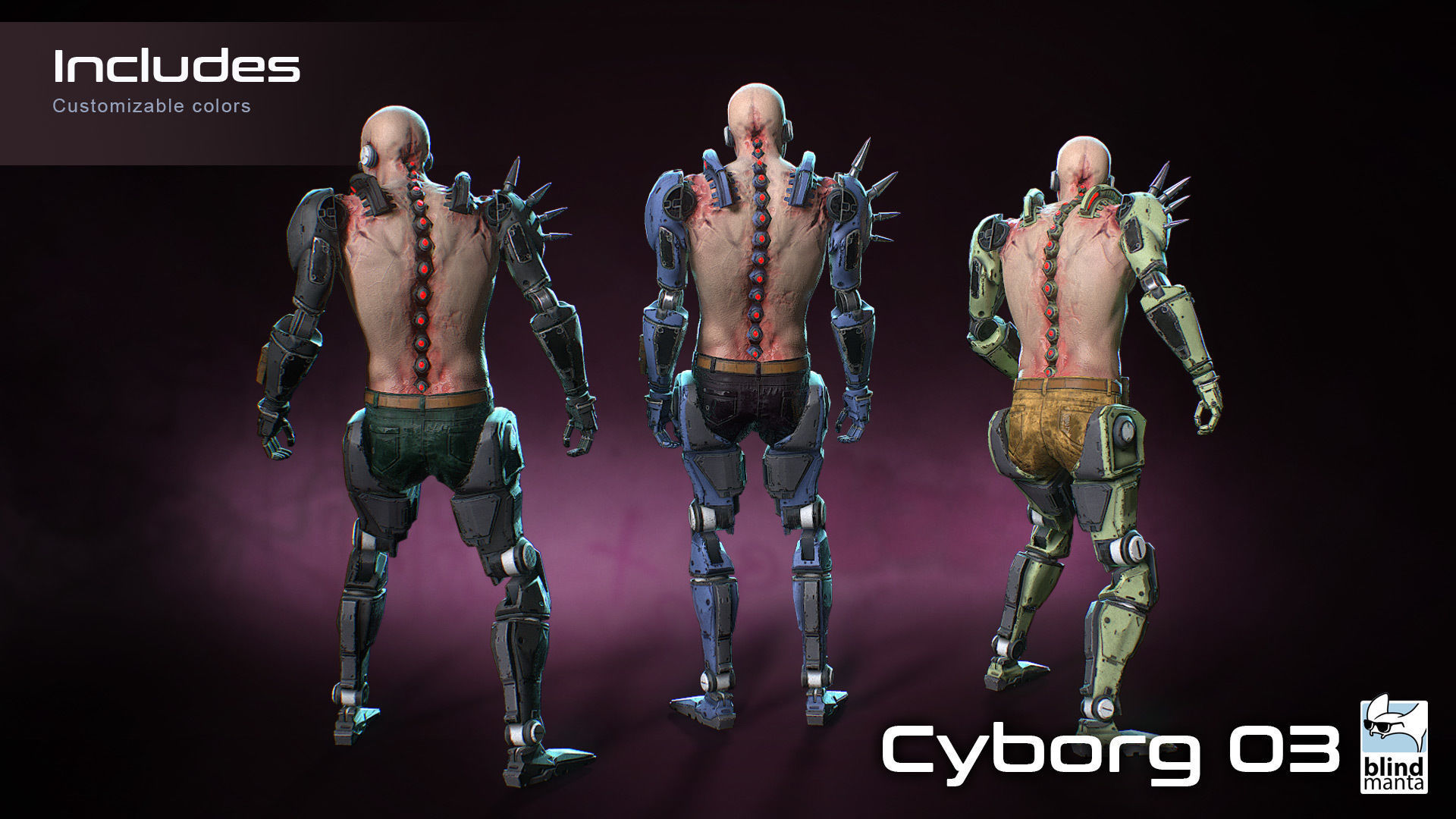 3D model Cyborg 03 VR / AR / low-poly | CGTrader