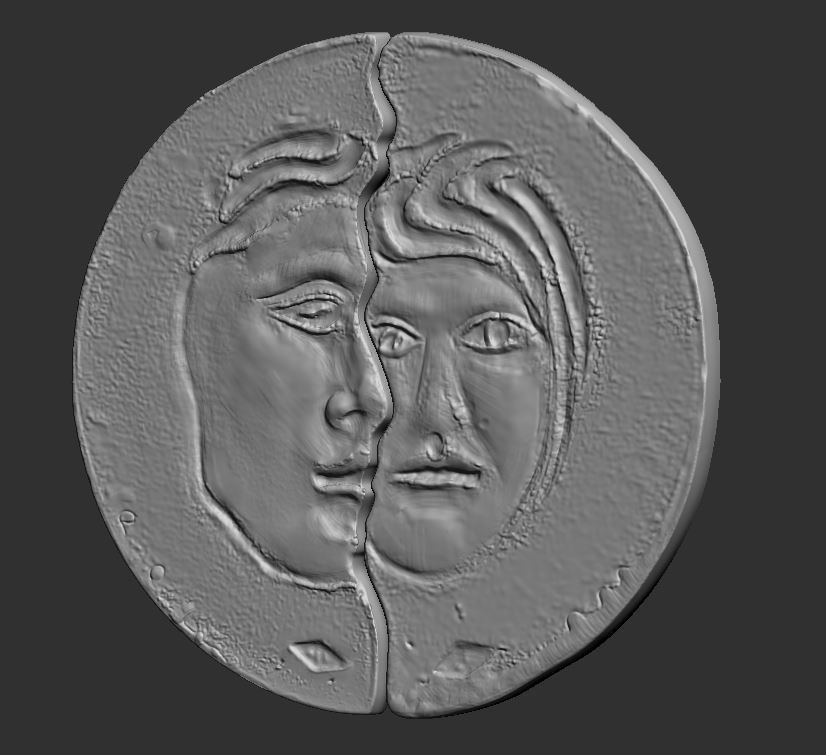 Jewelry gold coin with two faces 3D model 3D printable | CGTrader