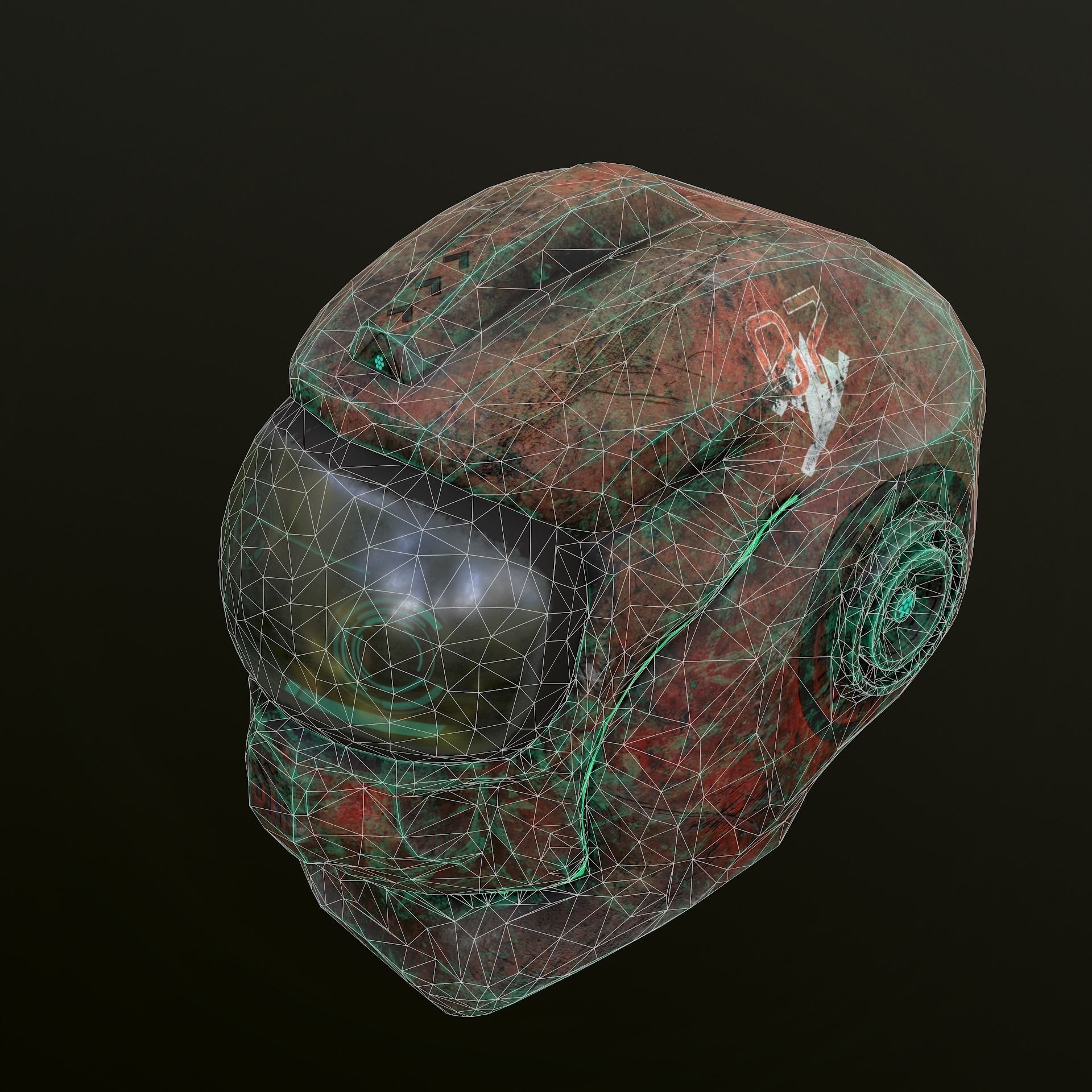 3D model Sci-Fi Alien Helmet VR / AR / low-poly | CGTrader