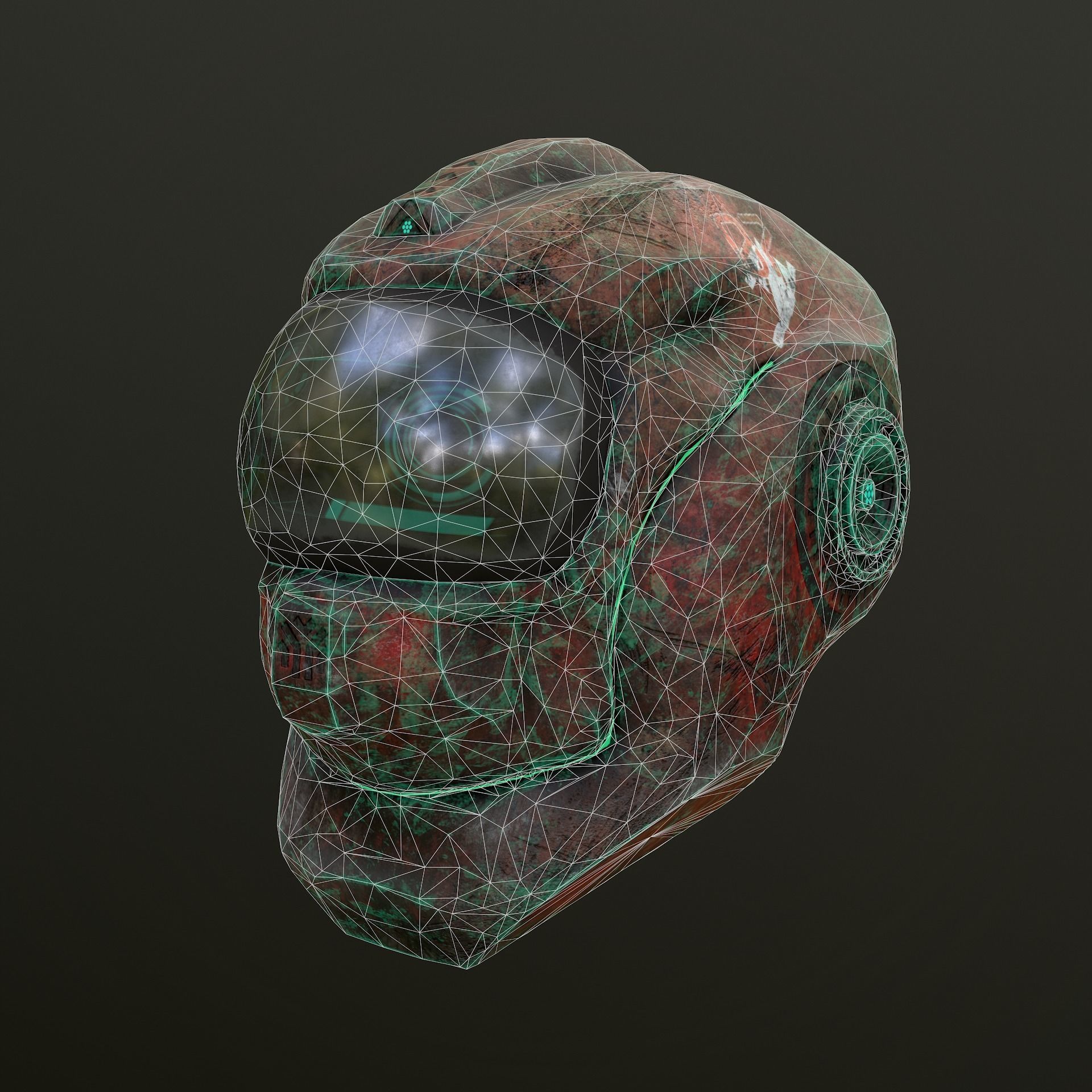 3D model Sci-Fi Alien Helmet VR / AR / low-poly | CGTrader