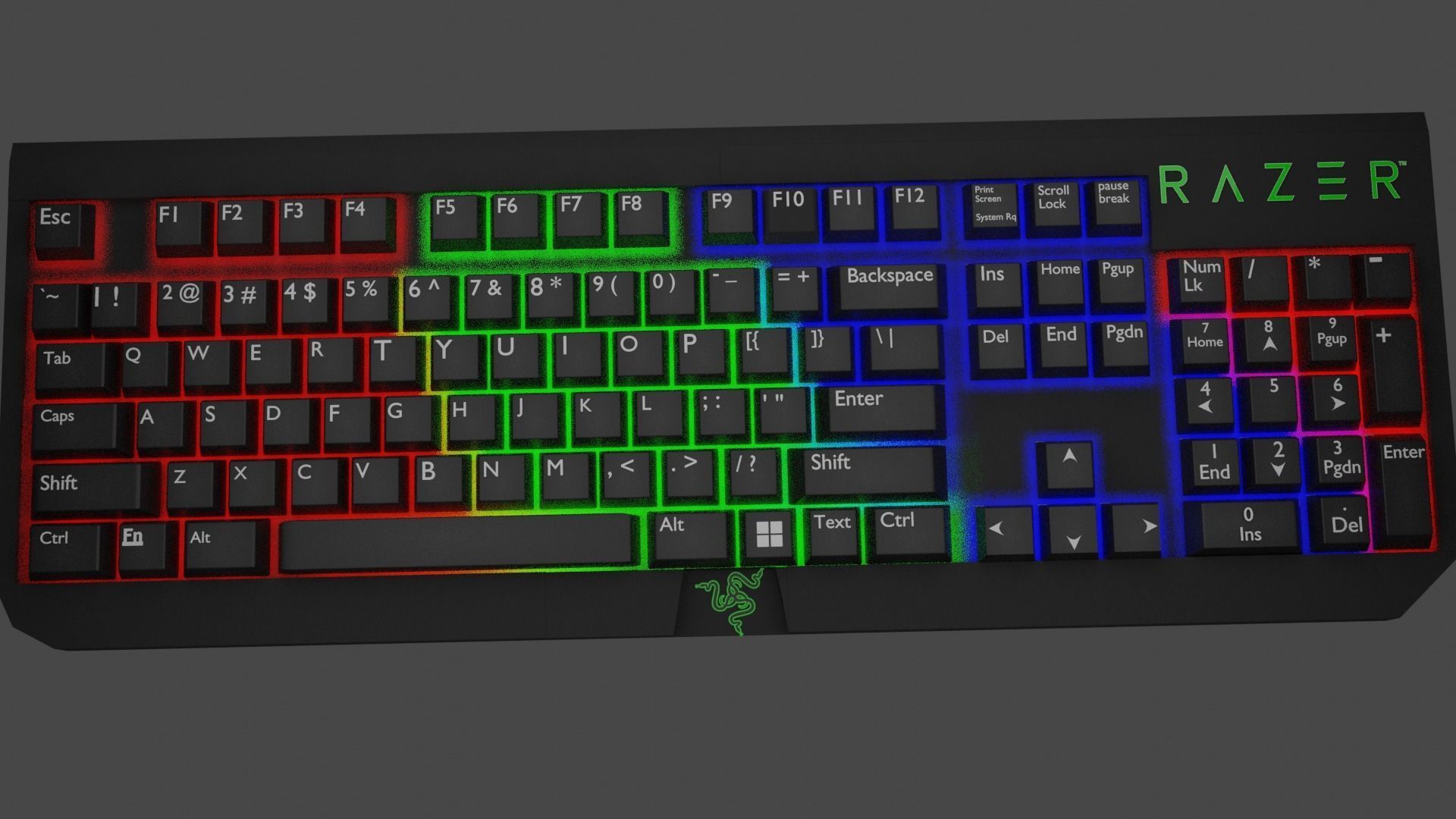 3D model Razer gaming keyboard VR / AR / low-poly | CGTrader