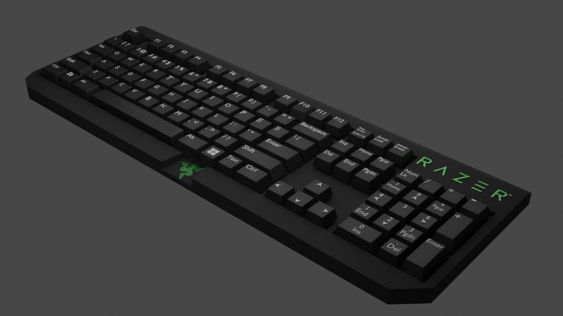 3D model Razer gaming keyboard VR / AR / low-poly | CGTrader