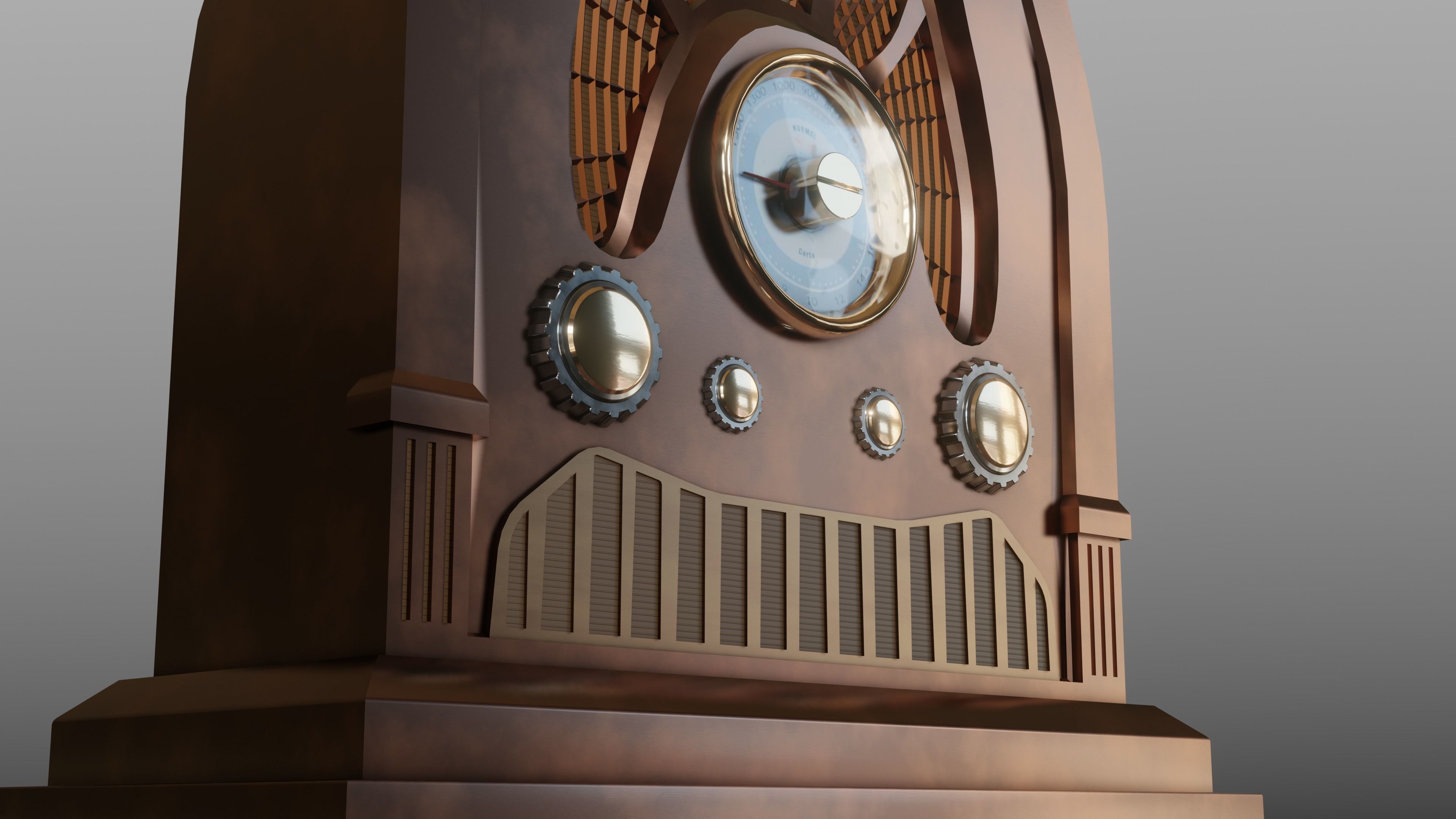 3D model Old Radio Made in Blender - Includes blend file VR / AR / low ...