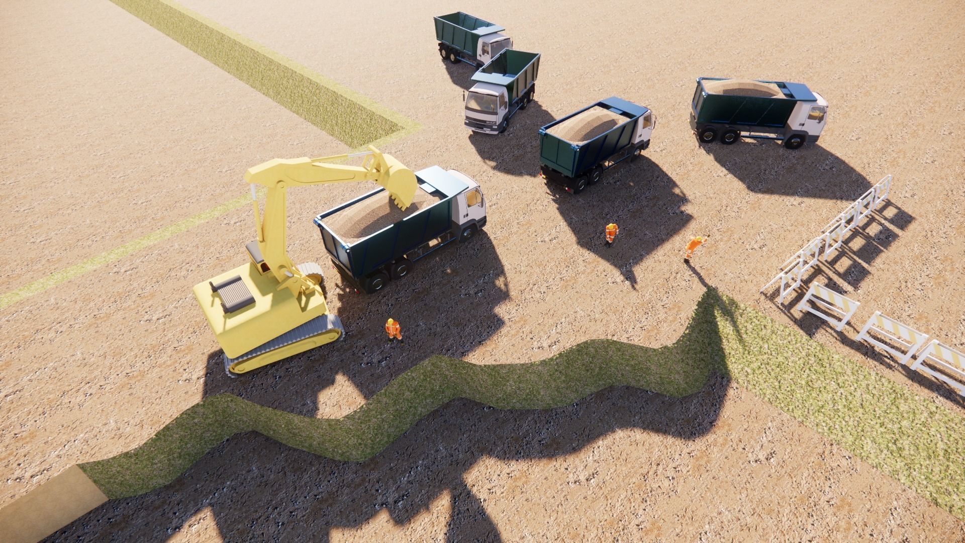 land leveling construction site 3D model 3D printable | CGTrader