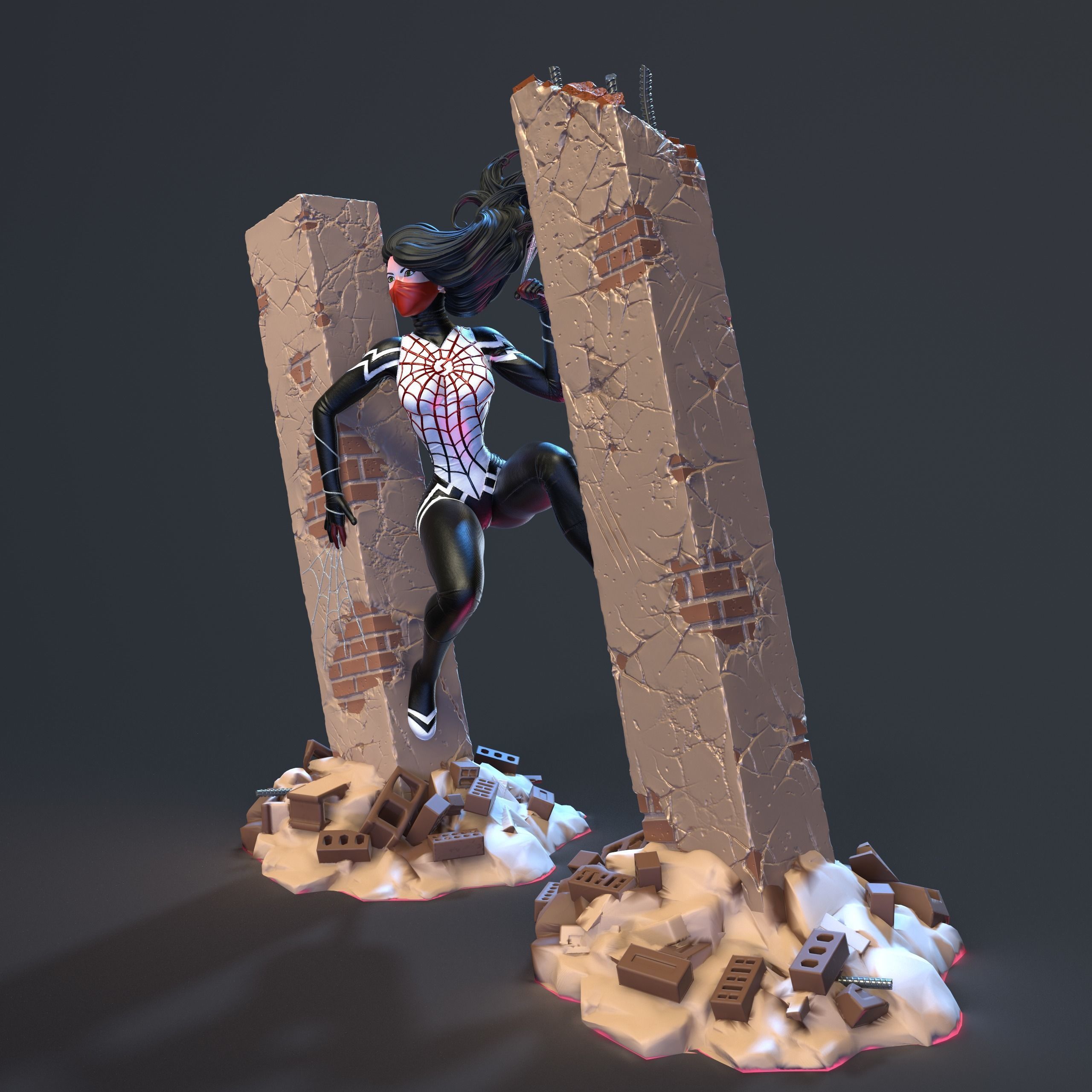 Silk Cindy Moon 3D model 3D printable | CGTrader