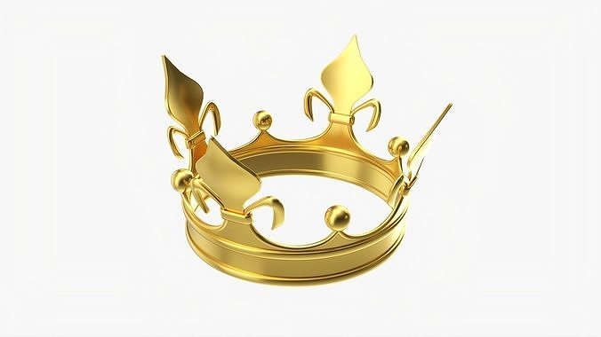 Gold Royal coronation crown 03 3D model | CGTrader