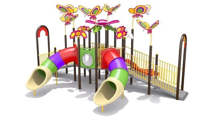 Flora Butterfly Playground 3D model | CGTrader