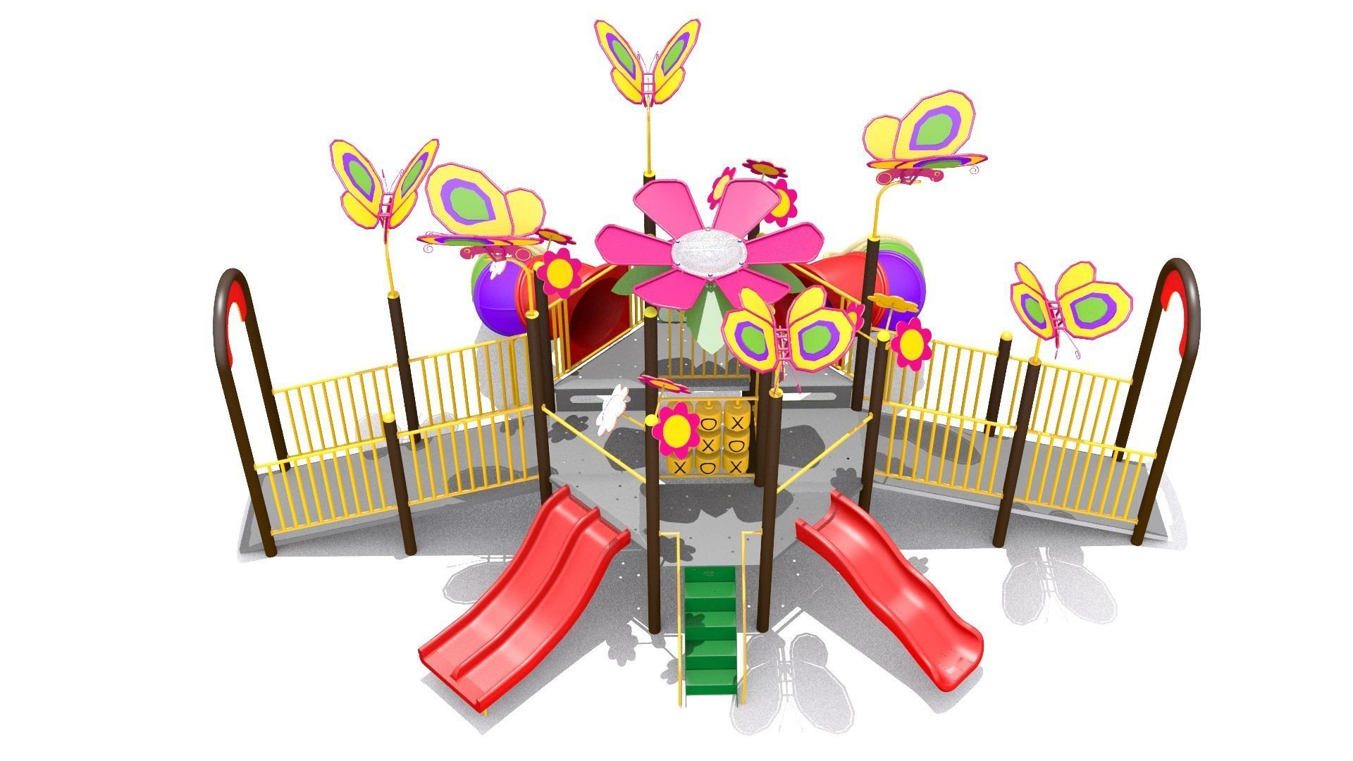 Flora Butterfly Playground 3D model | CGTrader
