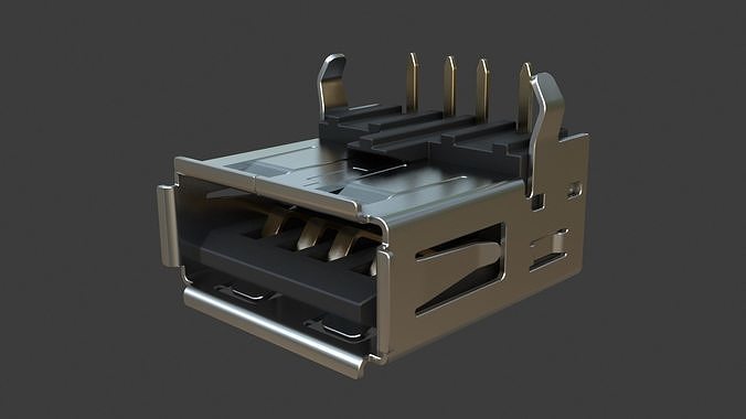 3D model USB A Type socket VR / AR / low-poly | CGTrader