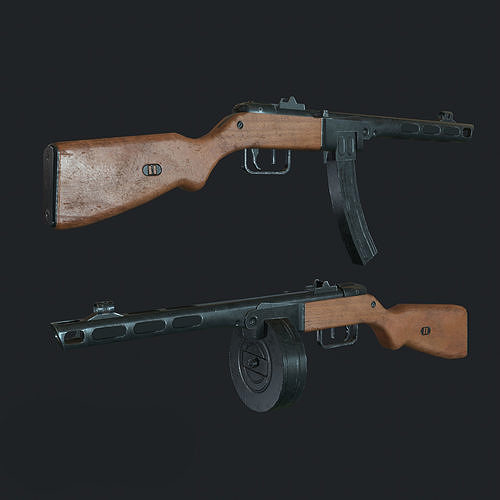 3D model PPSh-41 and PPSh-42 VR / AR / low-poly | CGTrader