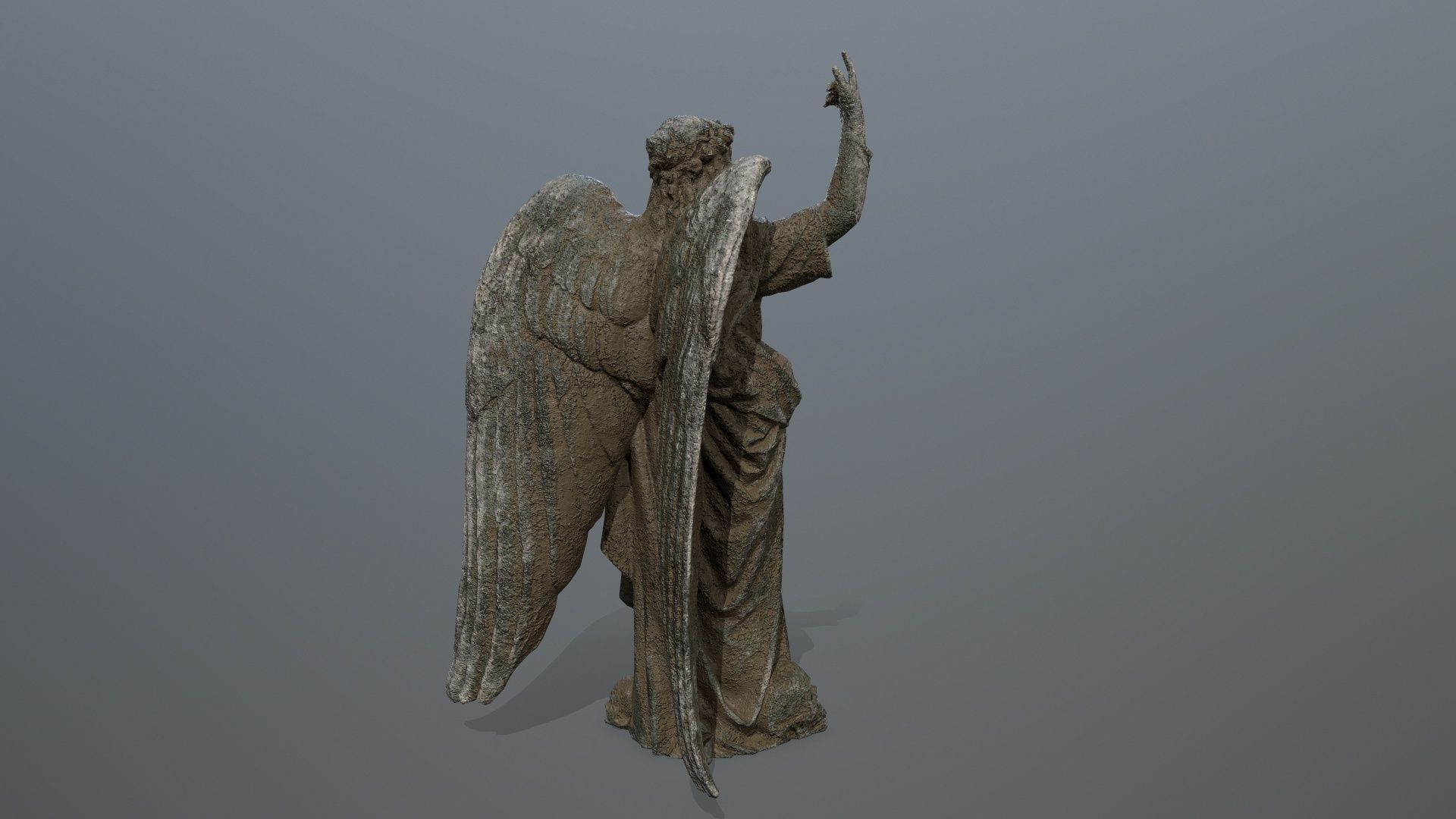 3D model Angel Statue 02 VR / AR / low-poly | CGTrader