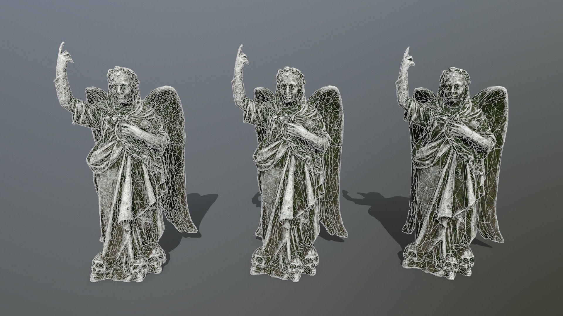 3D model Angel Statue 02 VR / AR / low-poly | CGTrader