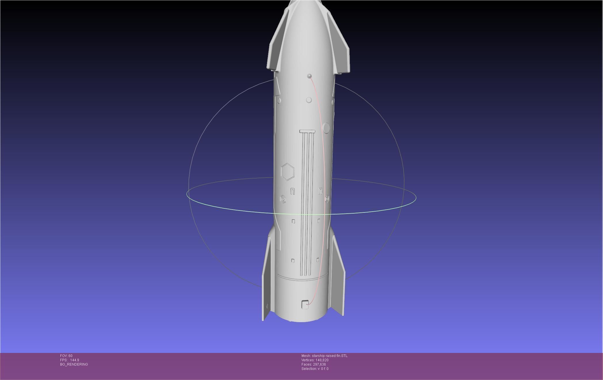 Space X Starship Raised Fin Concept Version Printable Model 3D model 3D ...