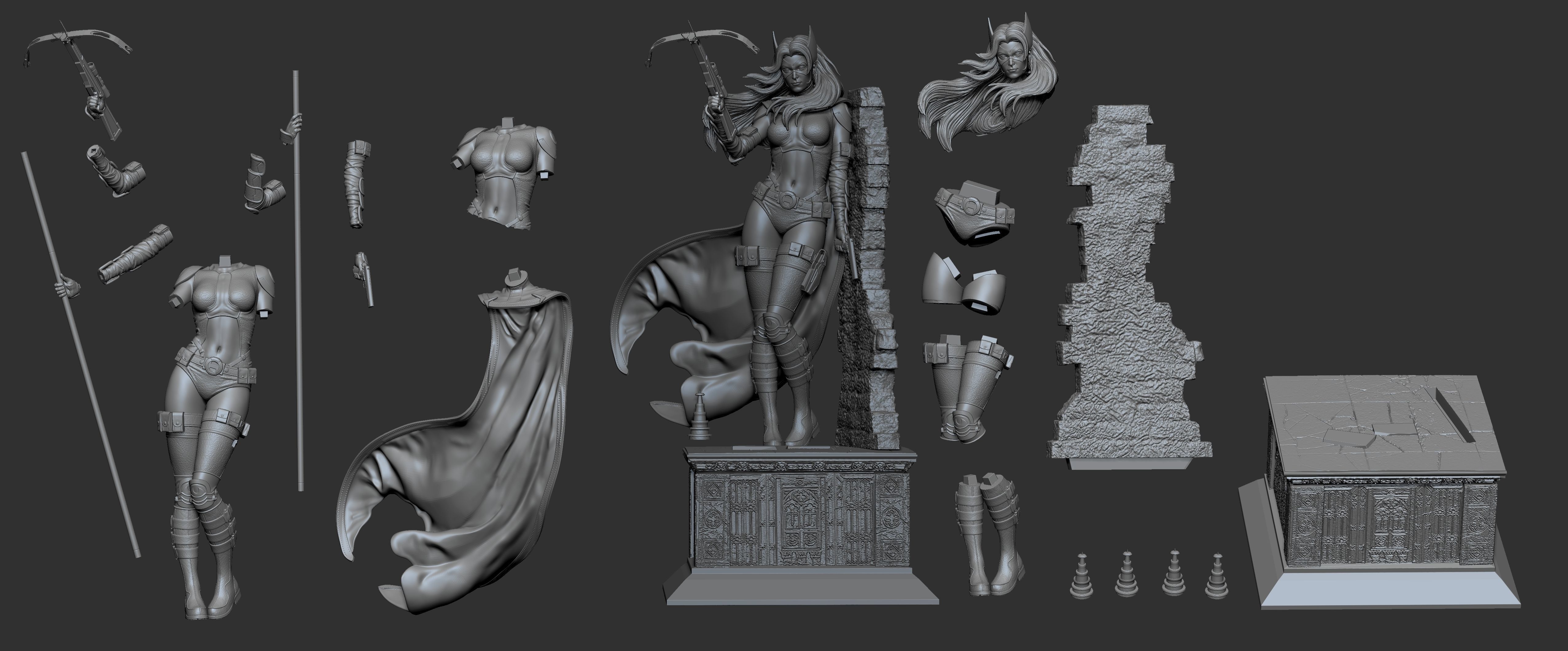 Huntress 3D model 3D printable | CGTrader