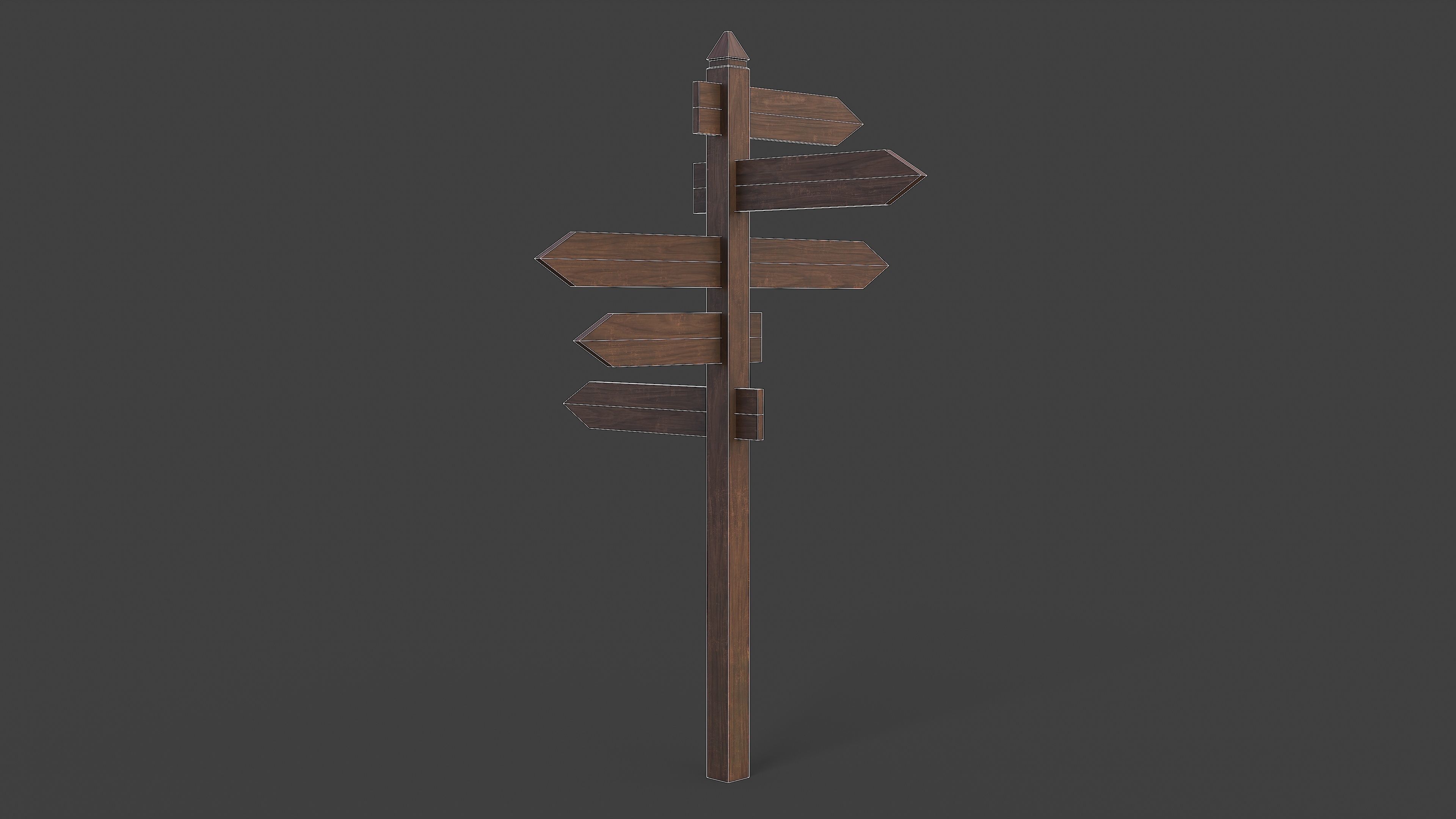 3D model Medieval Signpost VR / AR / low-poly | CGTrader